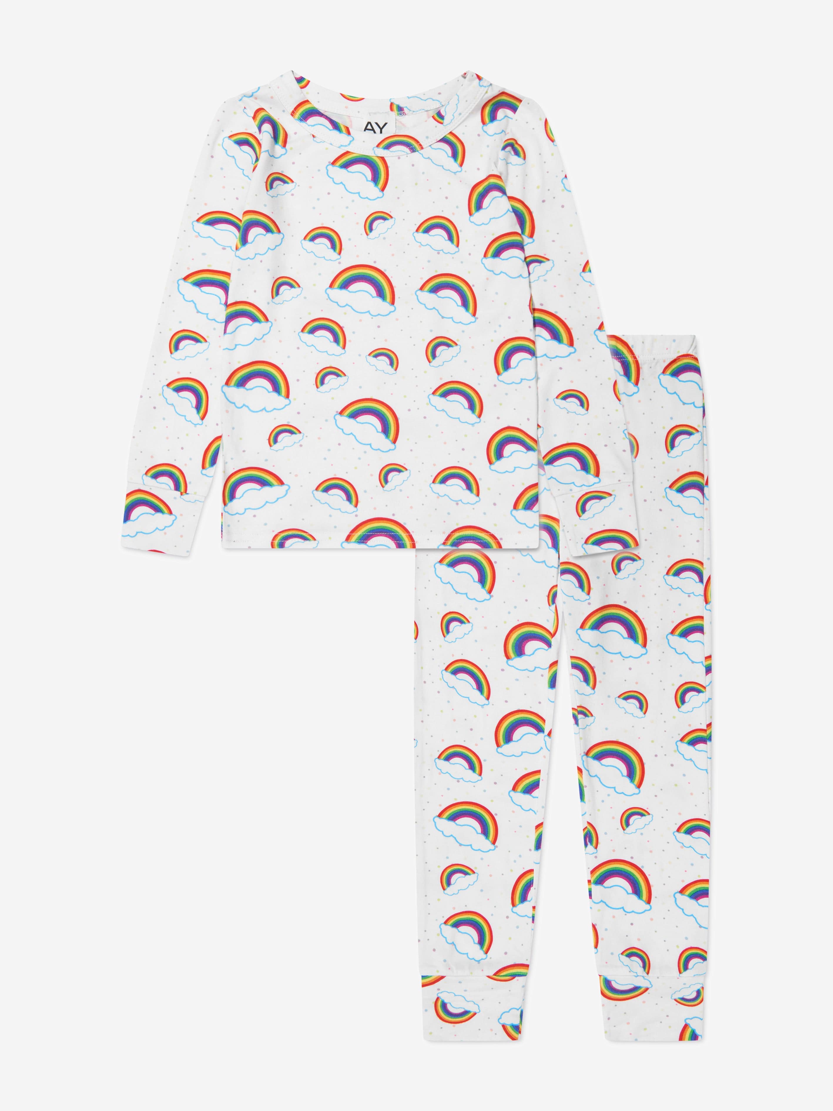 AY by AYLA Girls Rainbow Pyjamas Set in Multicolour | Childsplay Clothing