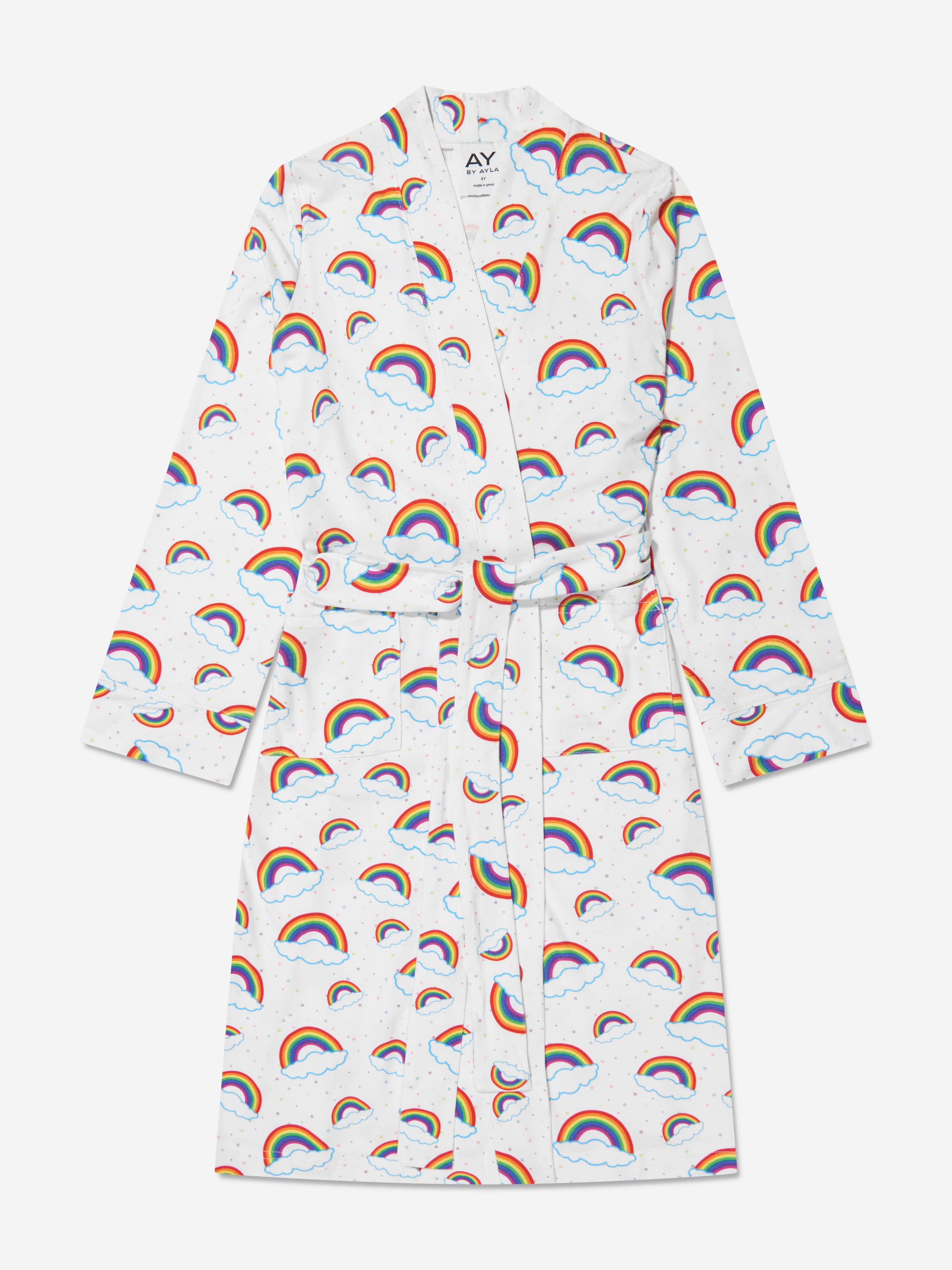 Girls Rainbow Bathrobe in Multicolour | Childsplay Clothing