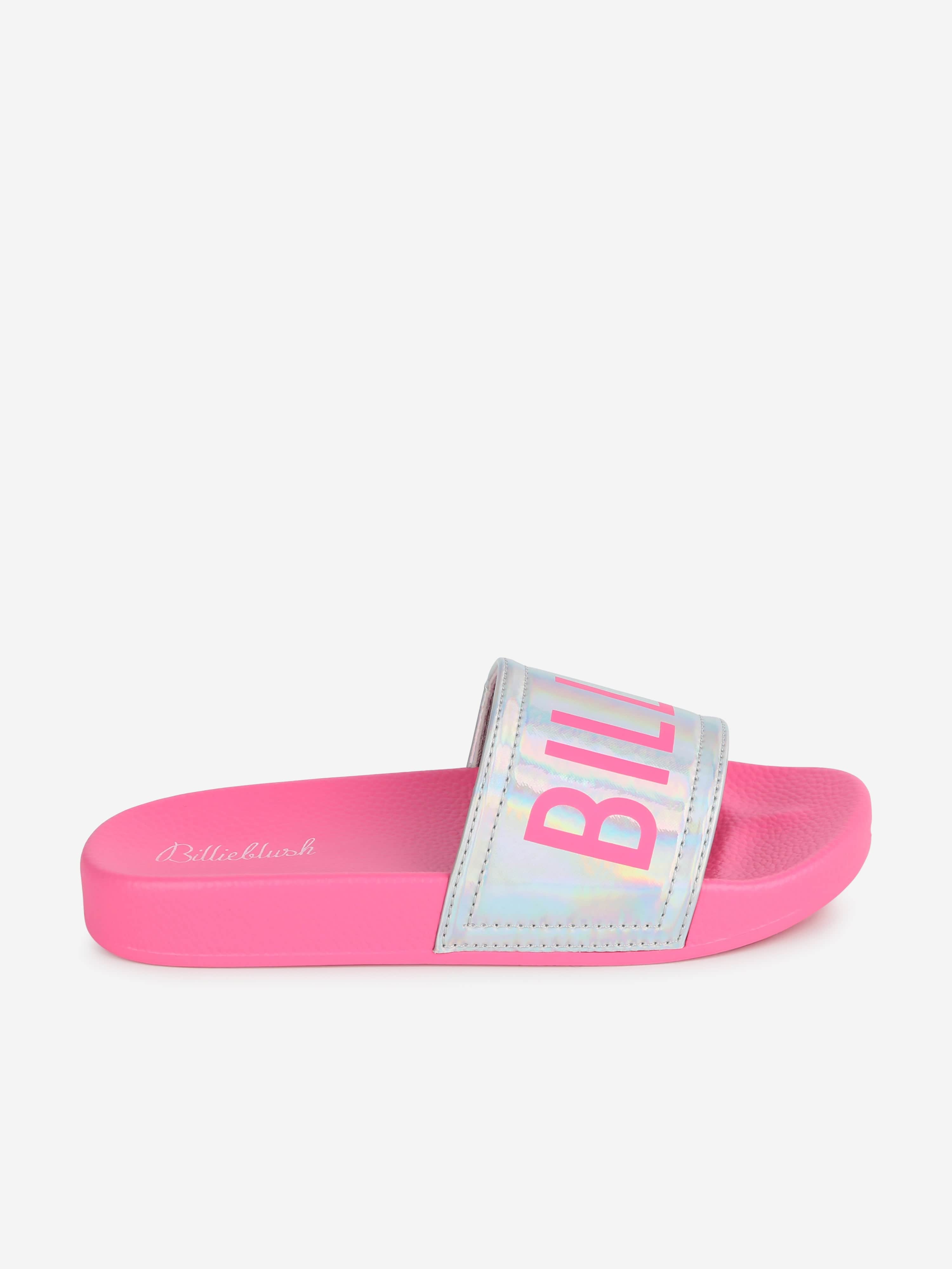 Billieblush Girls Irridescent Sliders in Pink | Childsplay Clothing