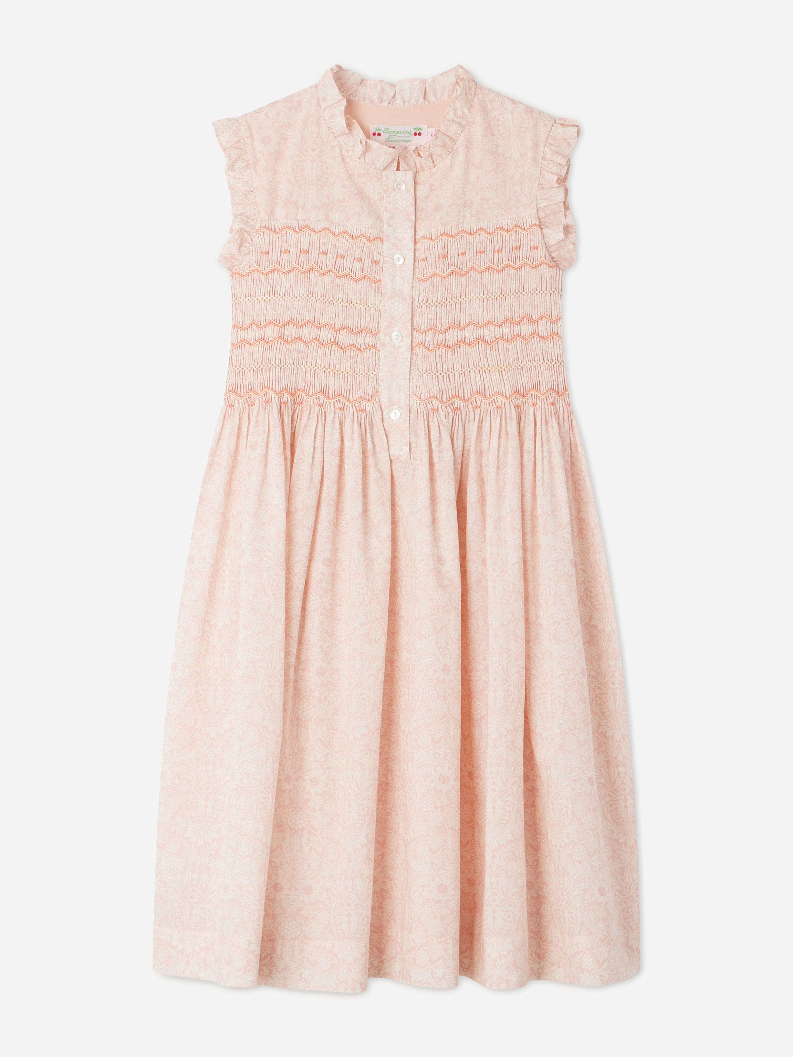 Bonpoint Girls Fabiola Occasion Dress in Pink | Childsplay Clothing