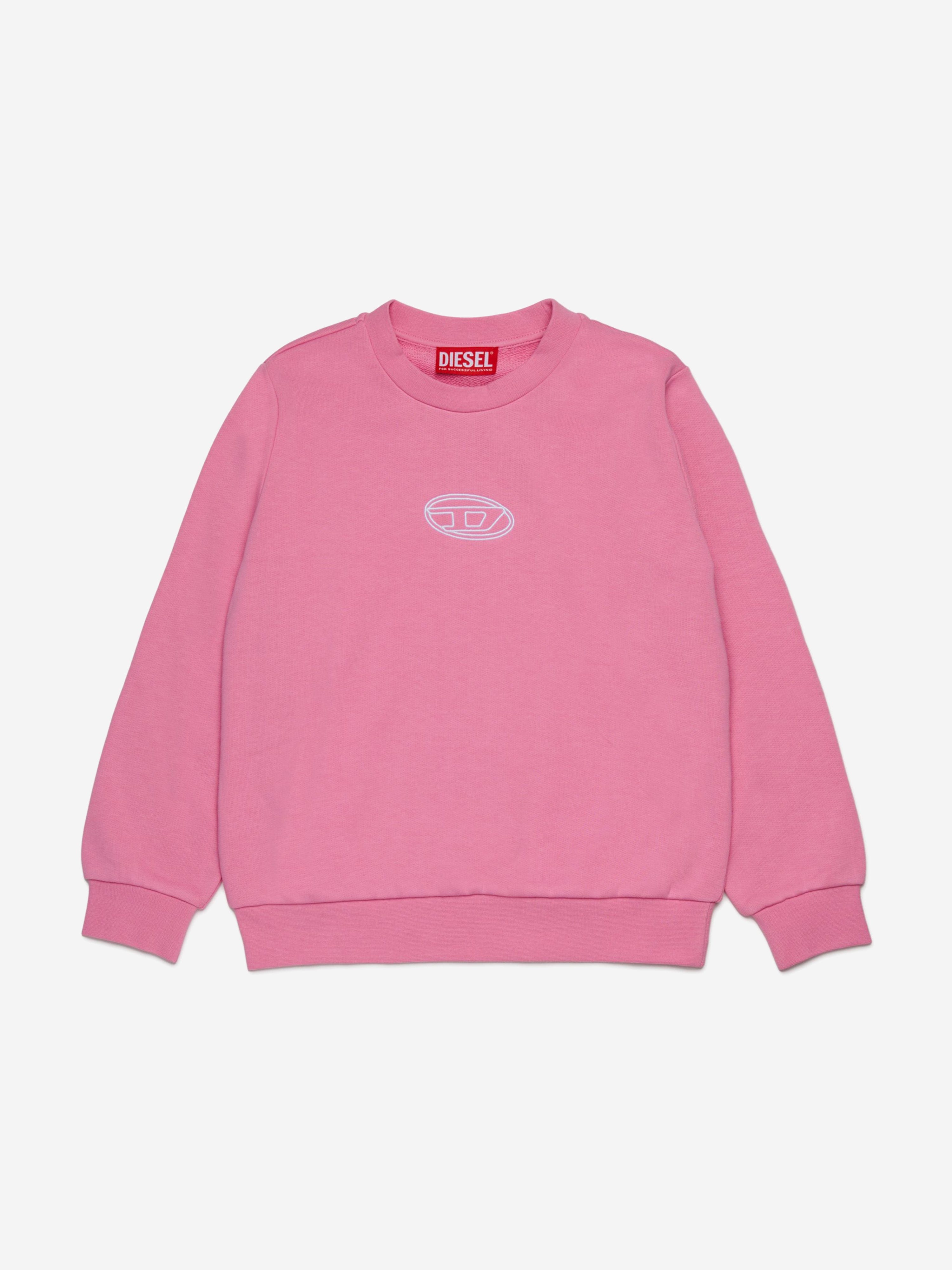 Diesel Girls Logo Sweatshirt in Pink | Childsplay Clothing