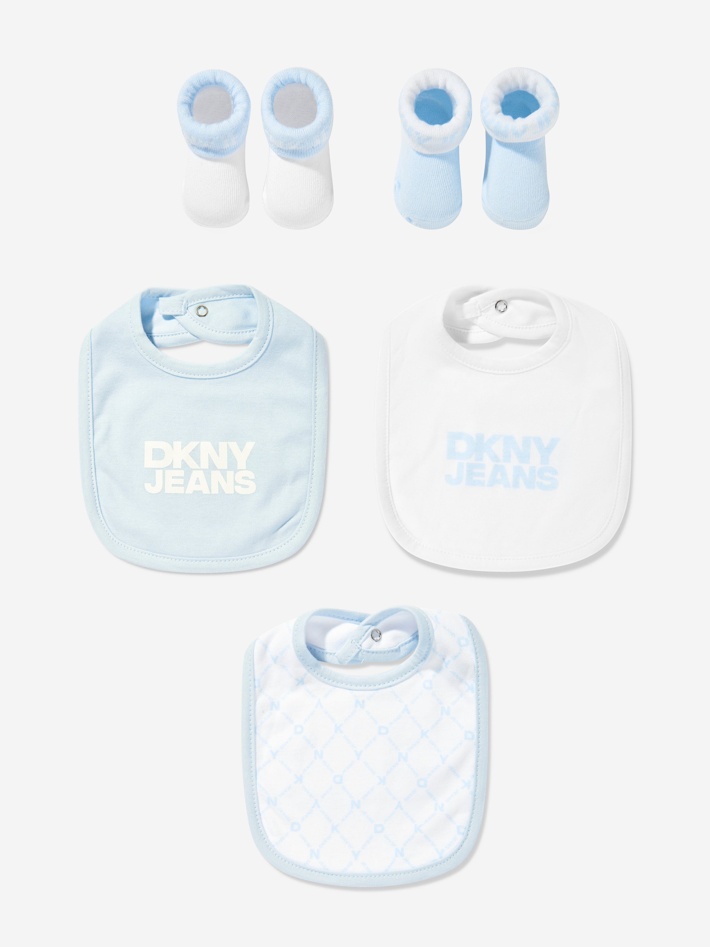 DKNY Baby Boys Bib and Socks Set in Blue | Childsplay Clothing