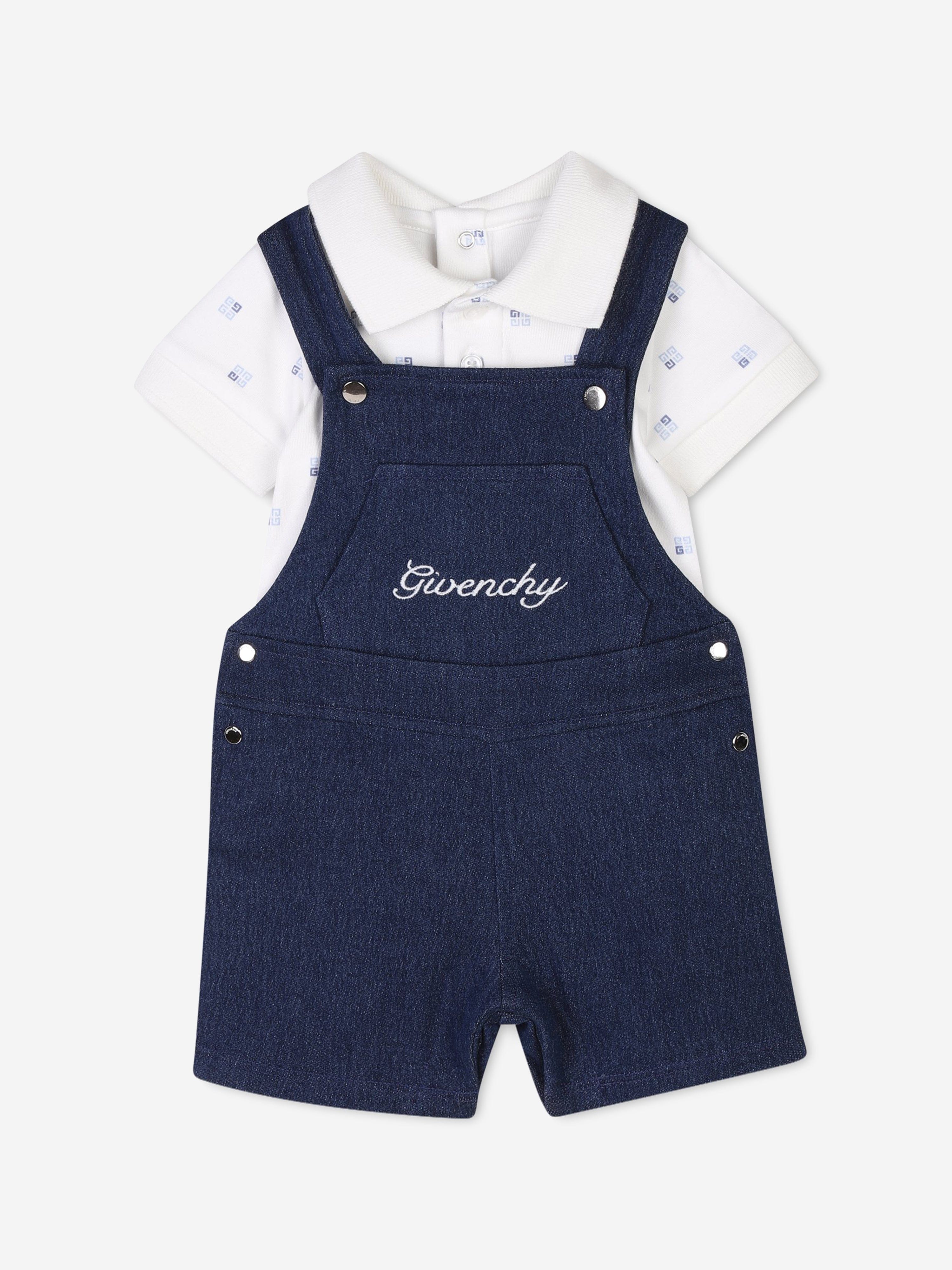 Givenchy Baby Polo and Dungaree Set in Blue | Childsplay Clothing
