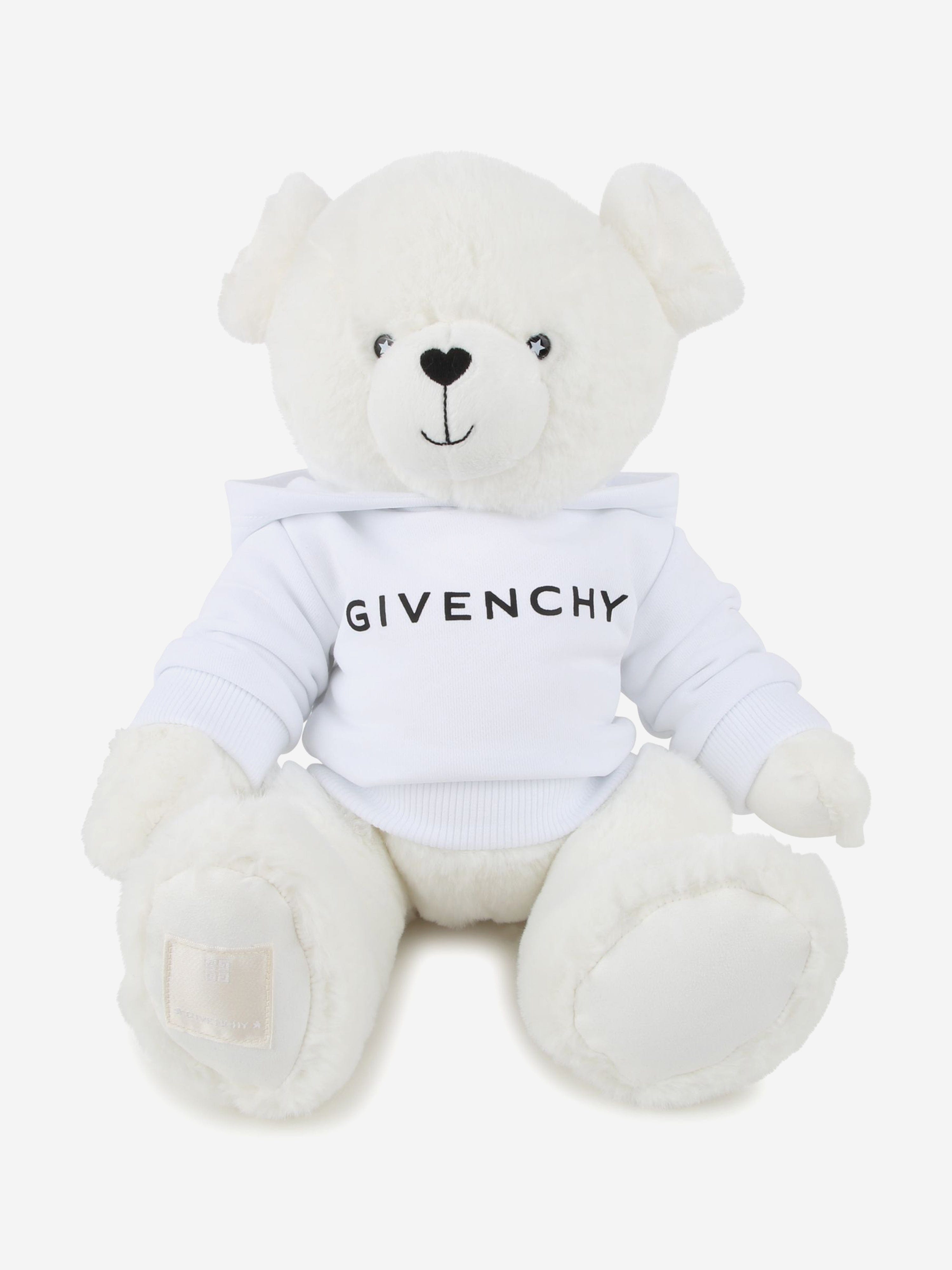 Givenchy Teddy Soft Toy with Logo Hoodie in White | Childsplay Clothing