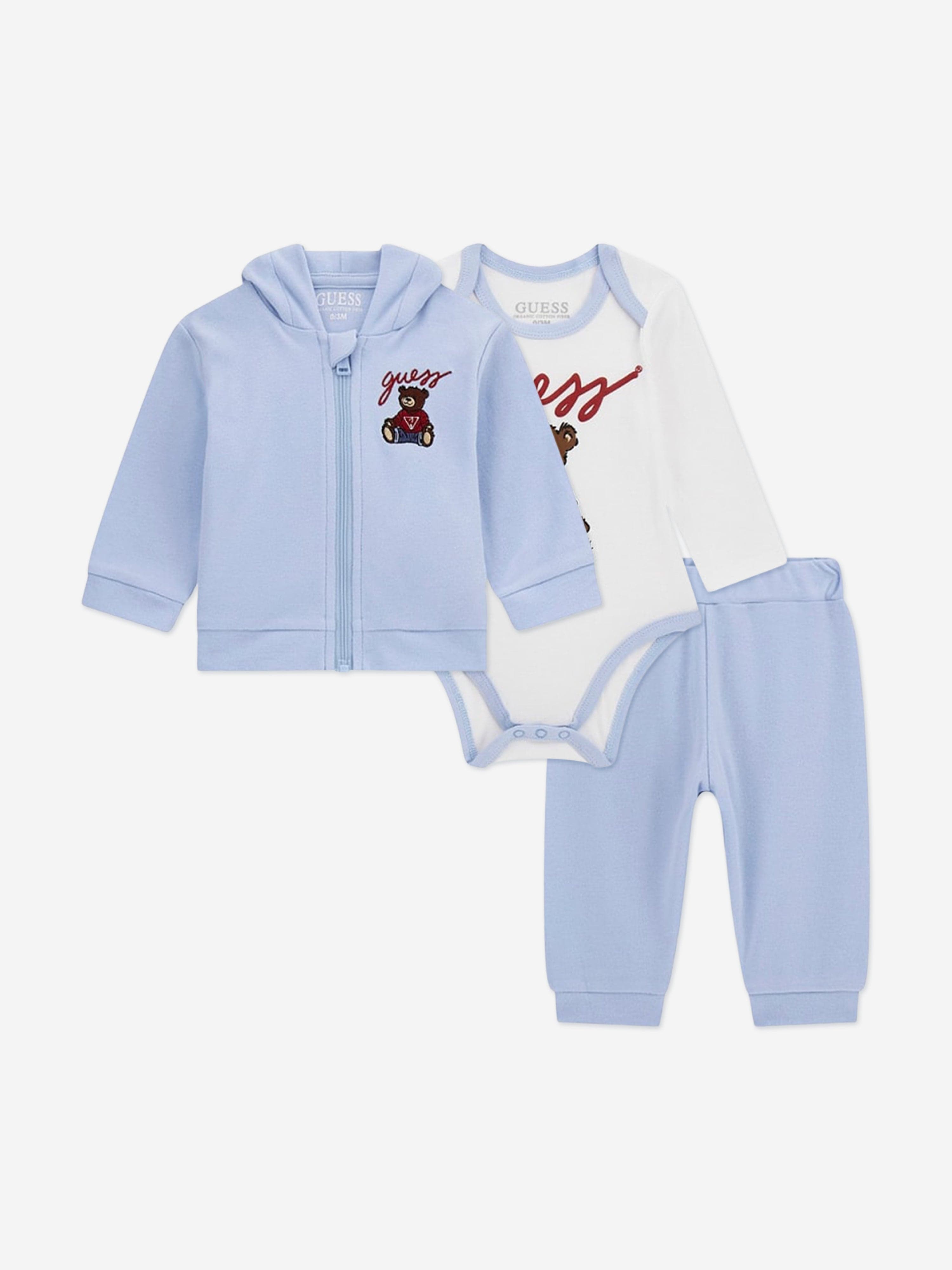 Guess Baby Boys Teddy Bear Tracksuit Set in Blue | Childsplay Clothing