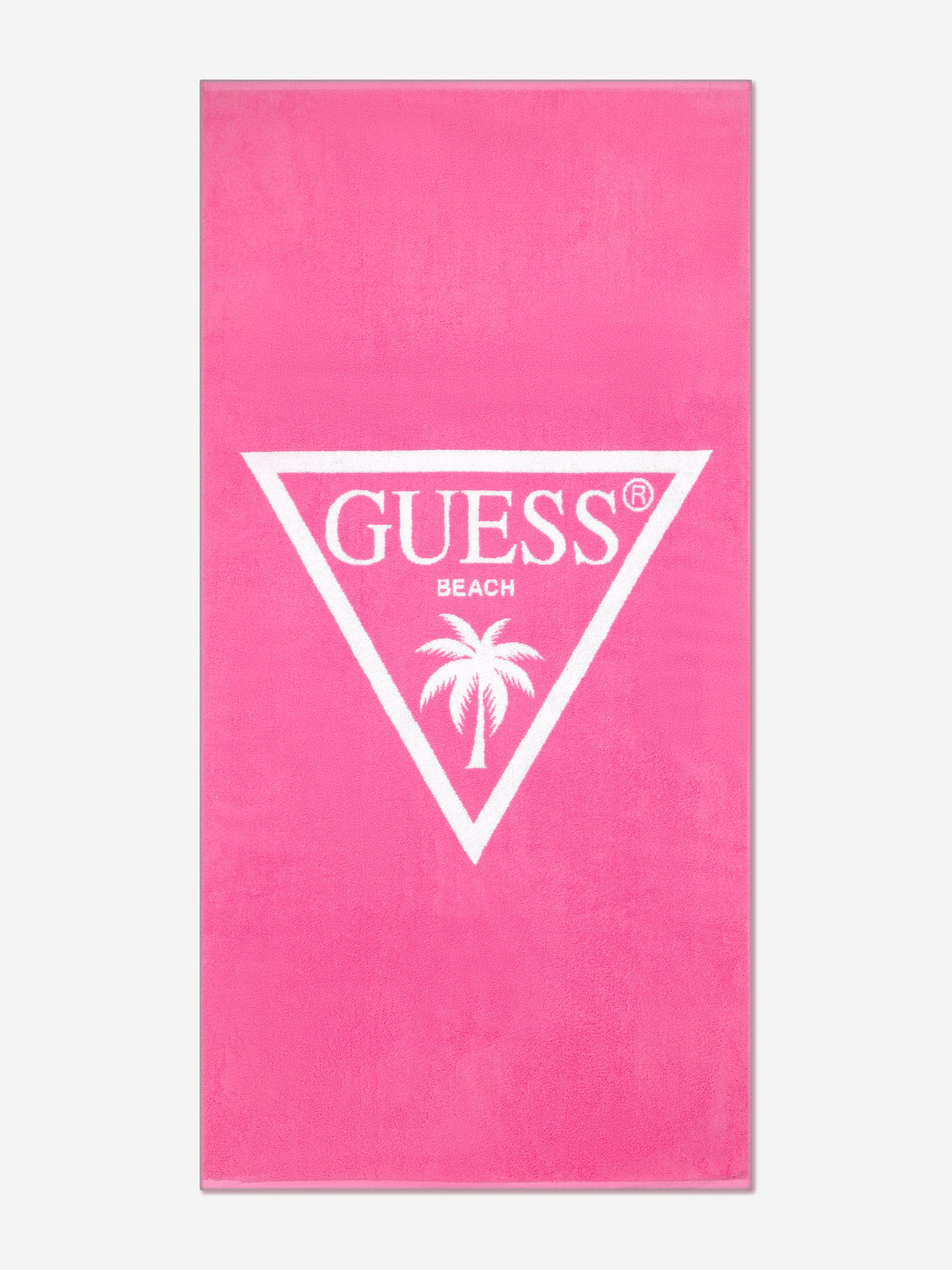 Guess Girls Logo Beach Towel in Pink (140cm) | Childsplay Clothing