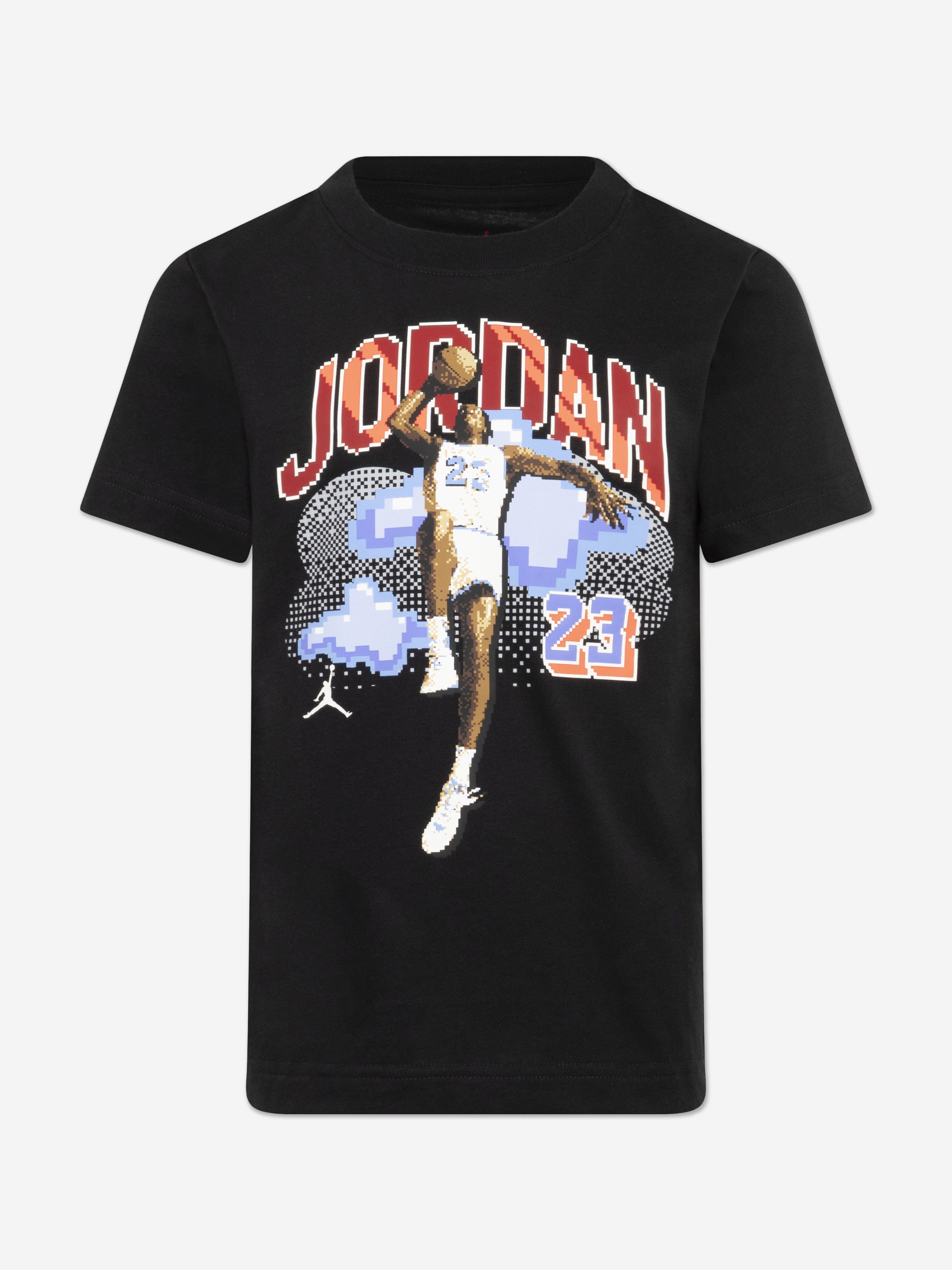 Jordan Boys Customised Air Digi T-Shirt in Black | Childsplay Clothing