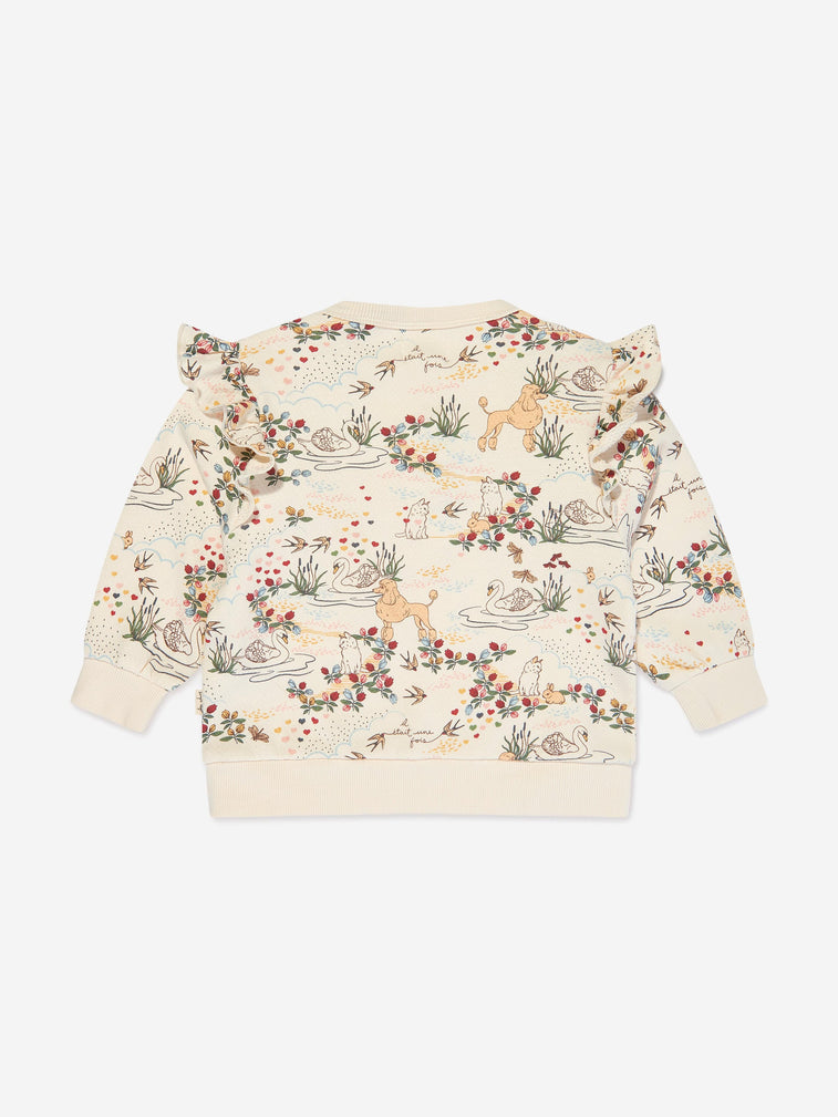 Konges Sløjd Girls Loupy Lou Frill Sweatshirt in Multicolour ...