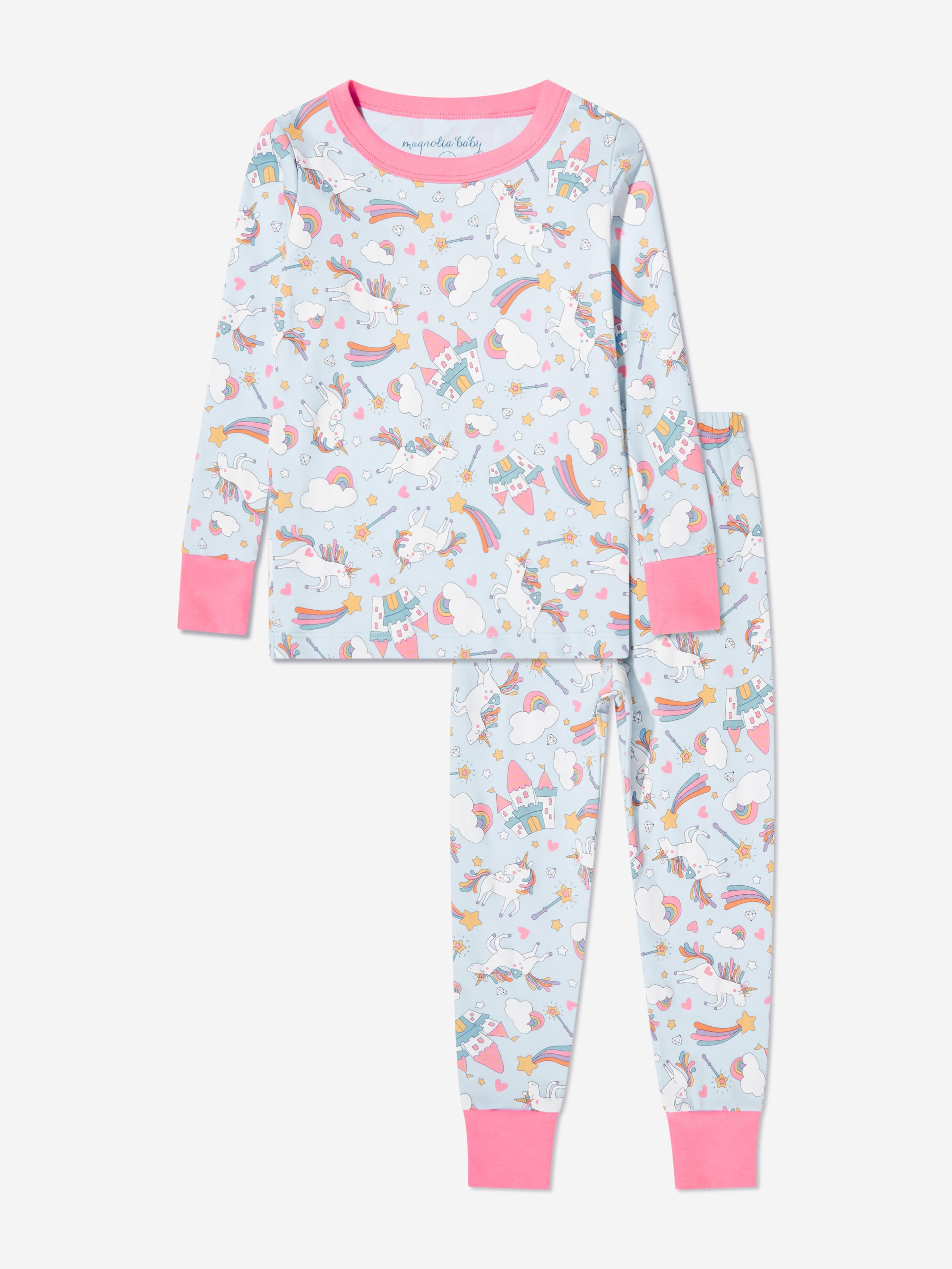 Girls Dreamy Unicorns Long Pyjamas in Pink | Childsplay Clothing