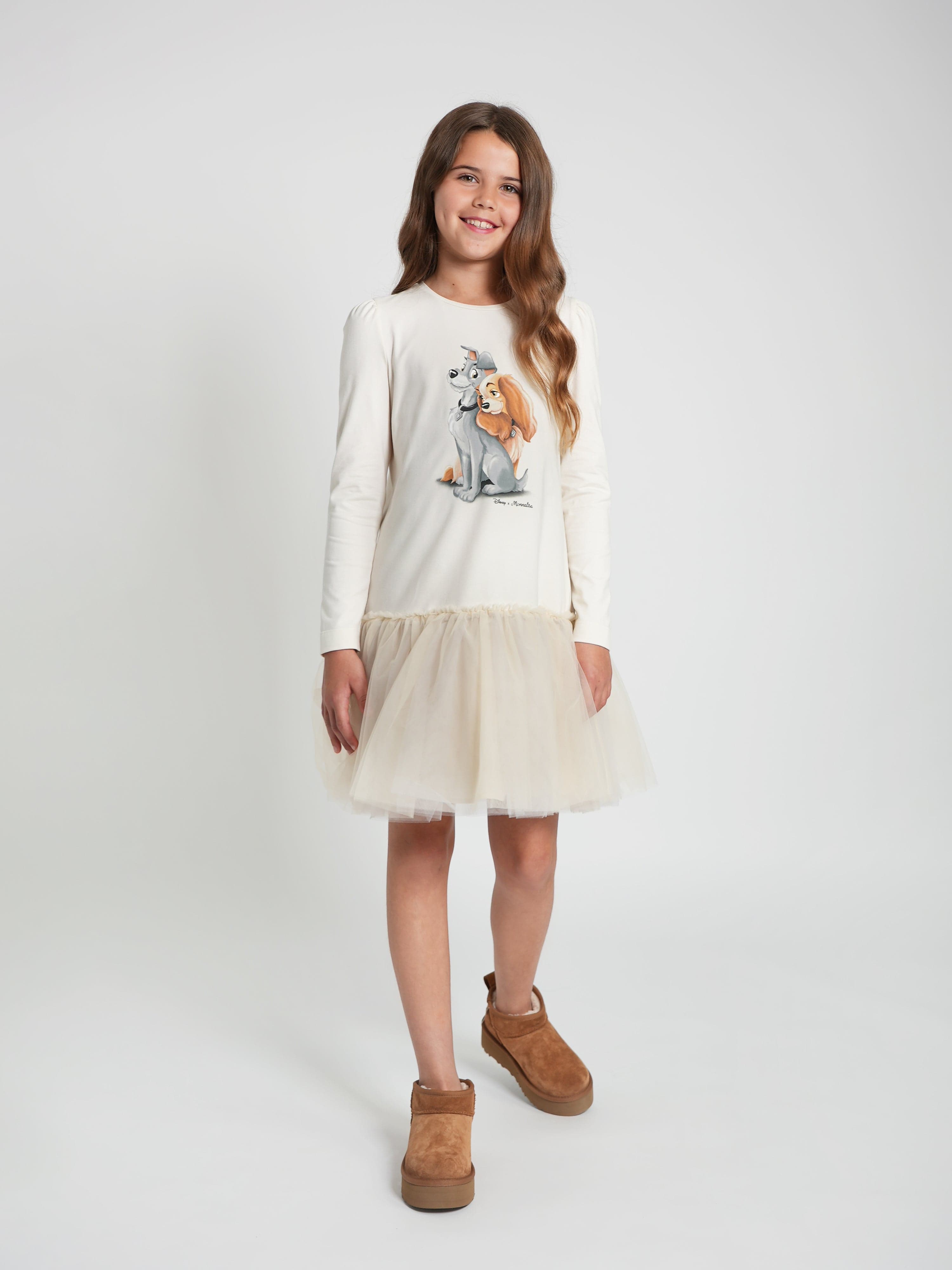 Girls Disney's Lady and The Tramp Dress in Ivory | Childsplay Clothing