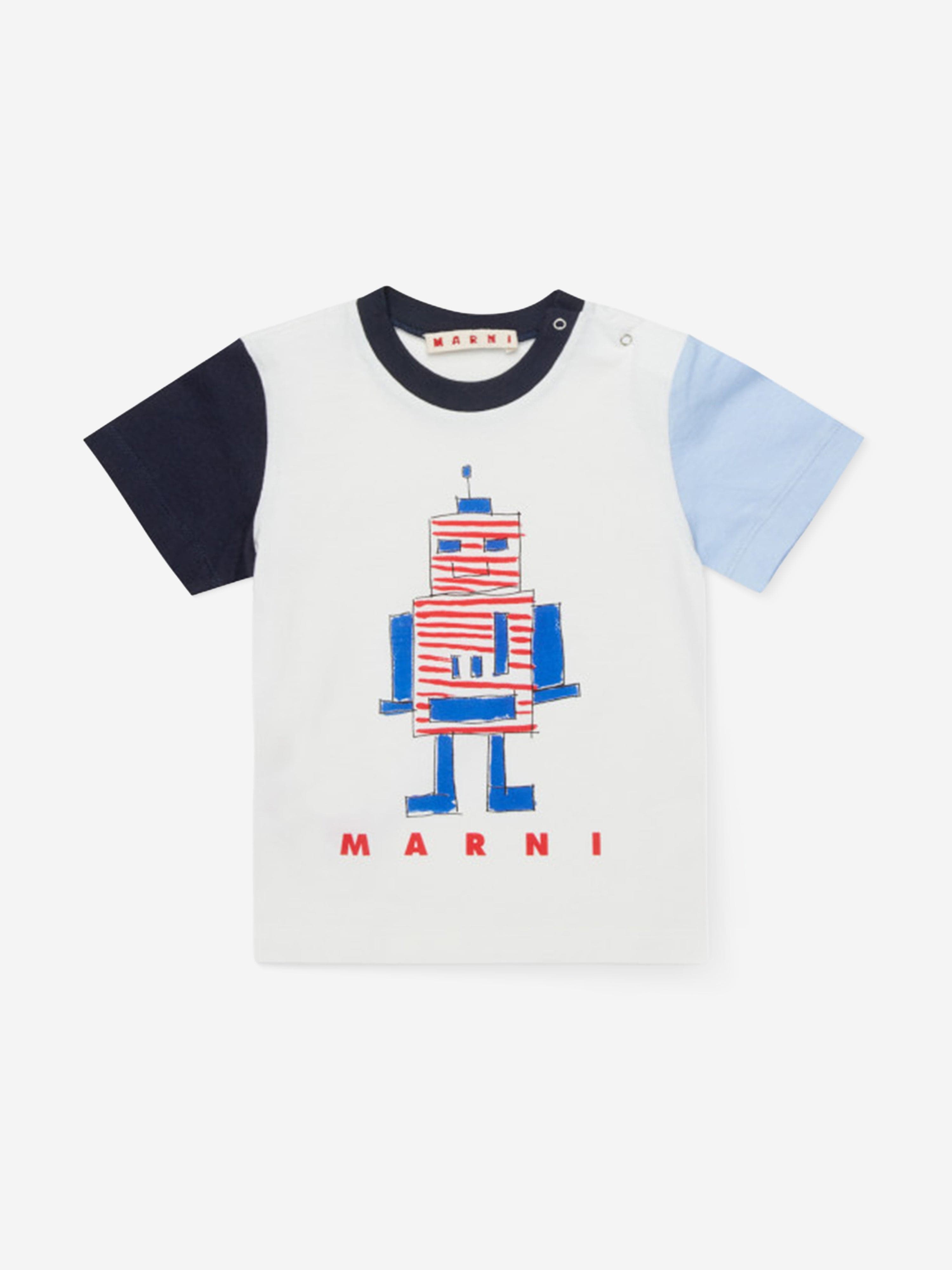 MARNI Baby Graphic Print T-Shirt in White | Childsplay Clothing