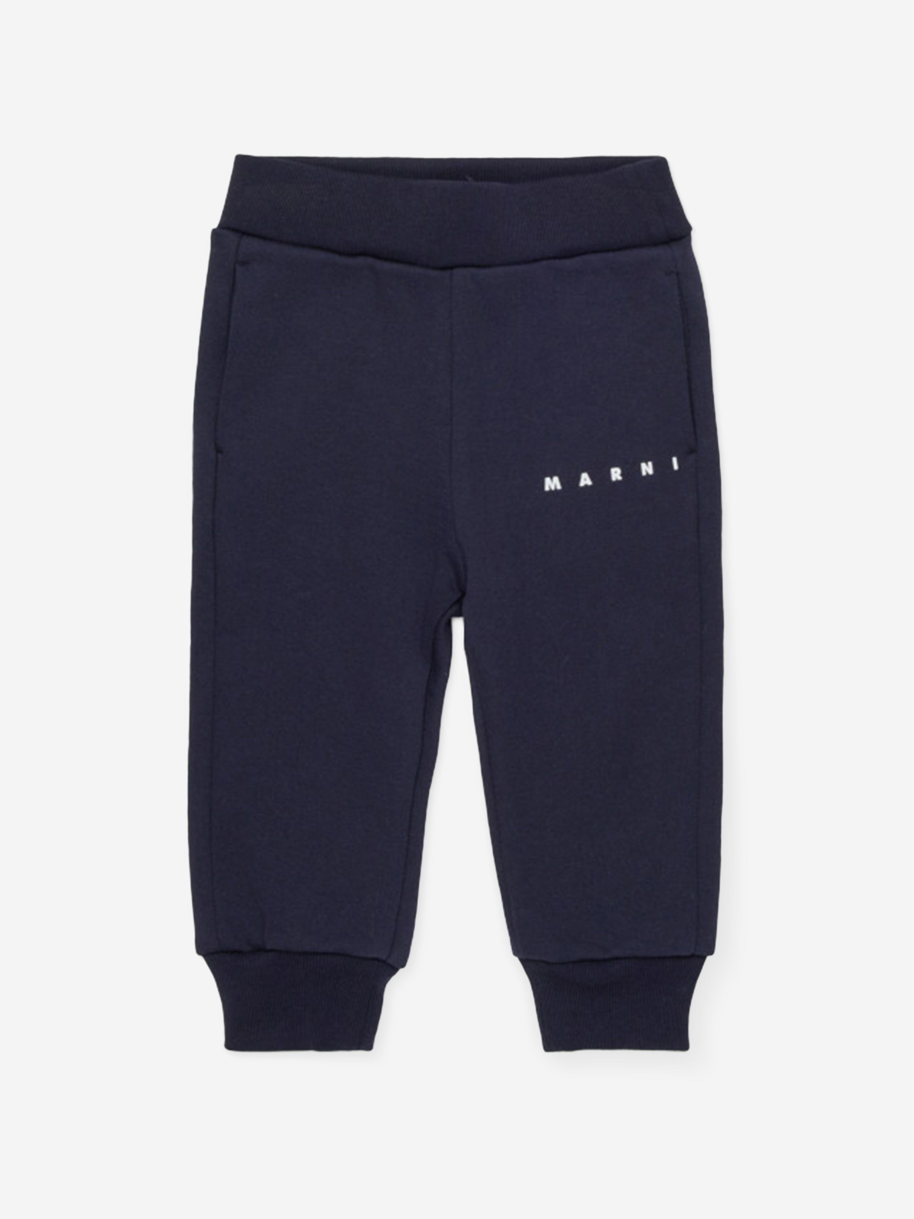 MARNI Baby Logo Joggers in Navy | Childsplay Clothing