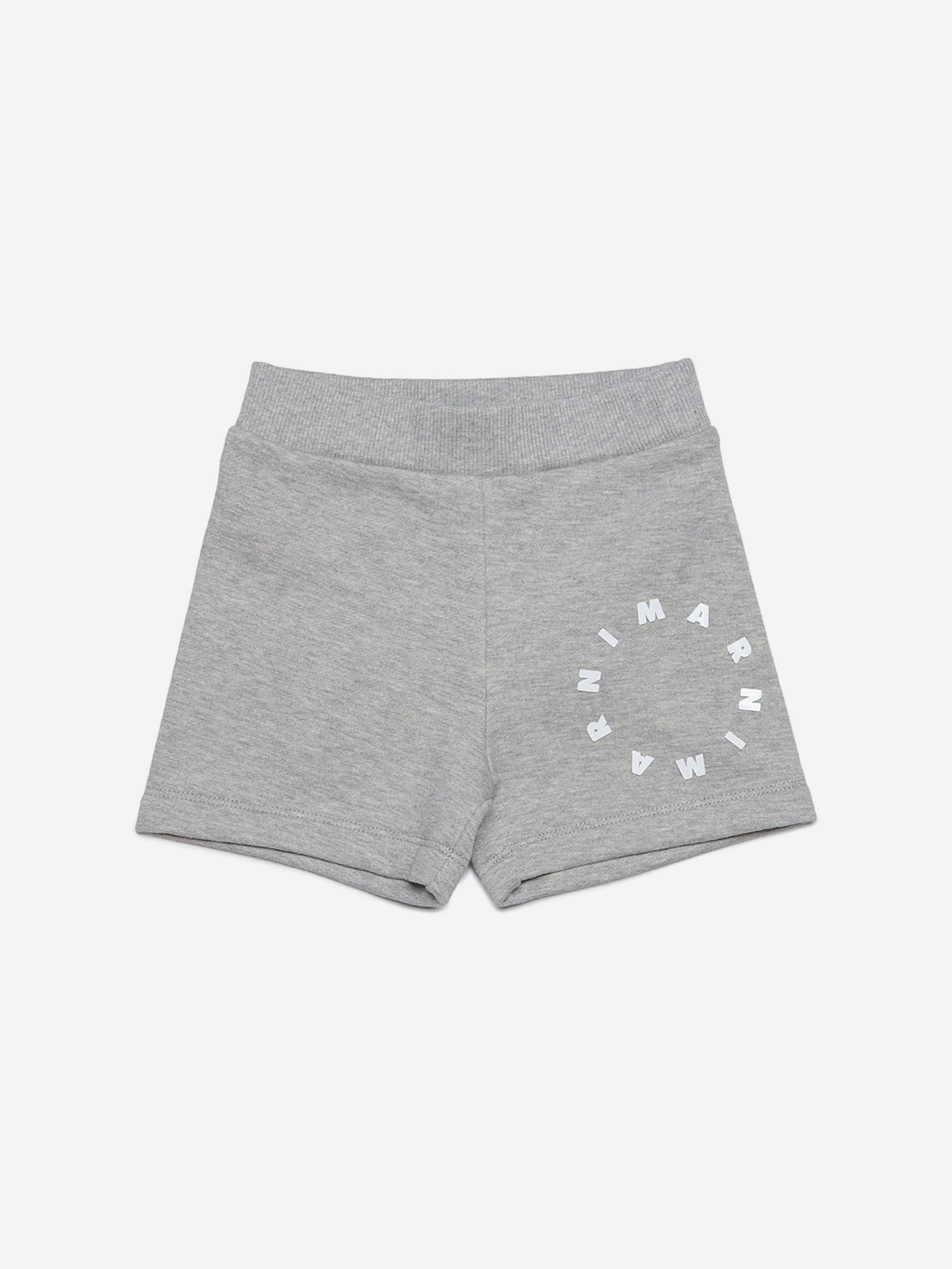 MARNI Baby Round Logo Shorts in Grey | Childsplay Clothing