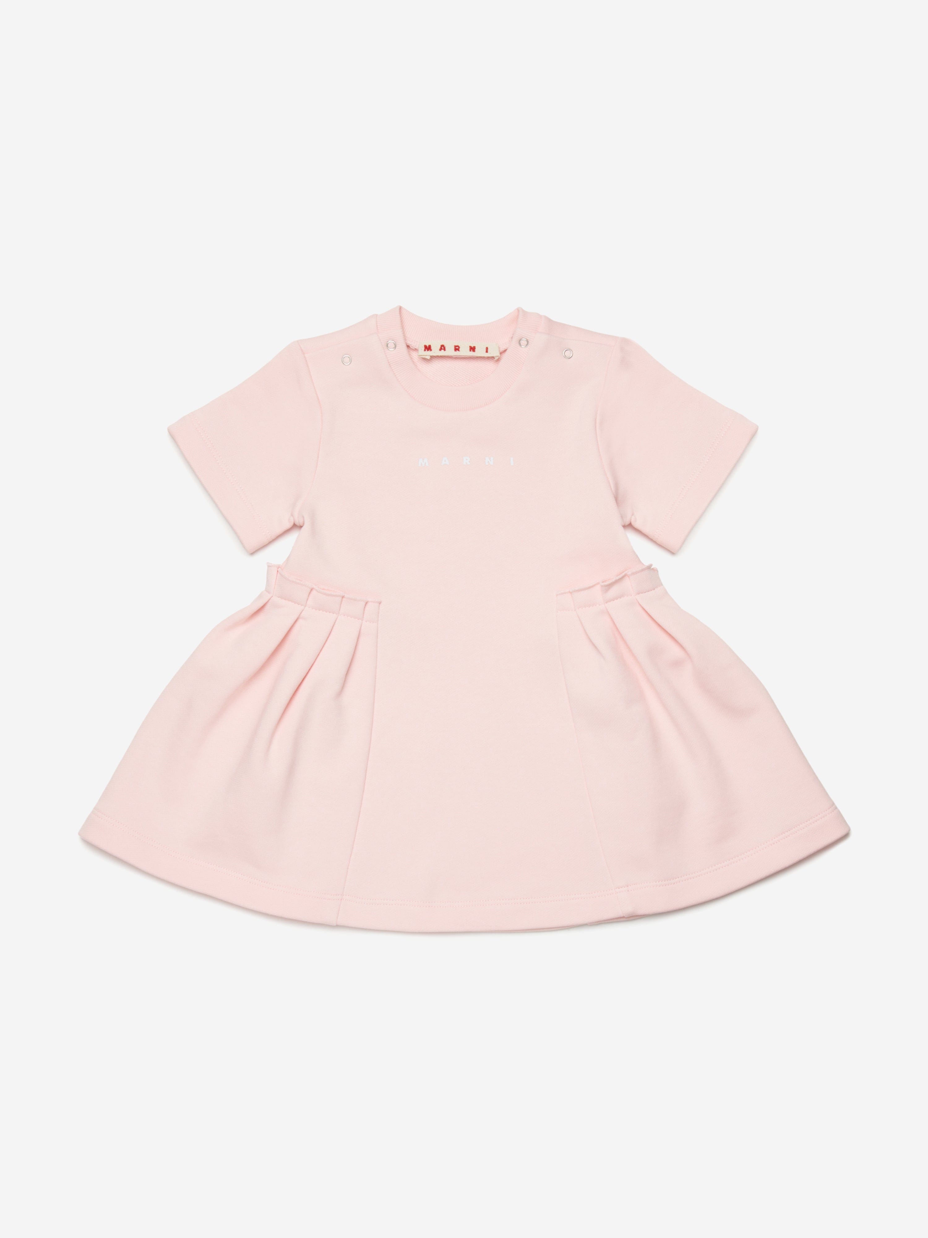 MARNI Baby Girls Cotton Skater Dress in Pink | Childsplay Clothing