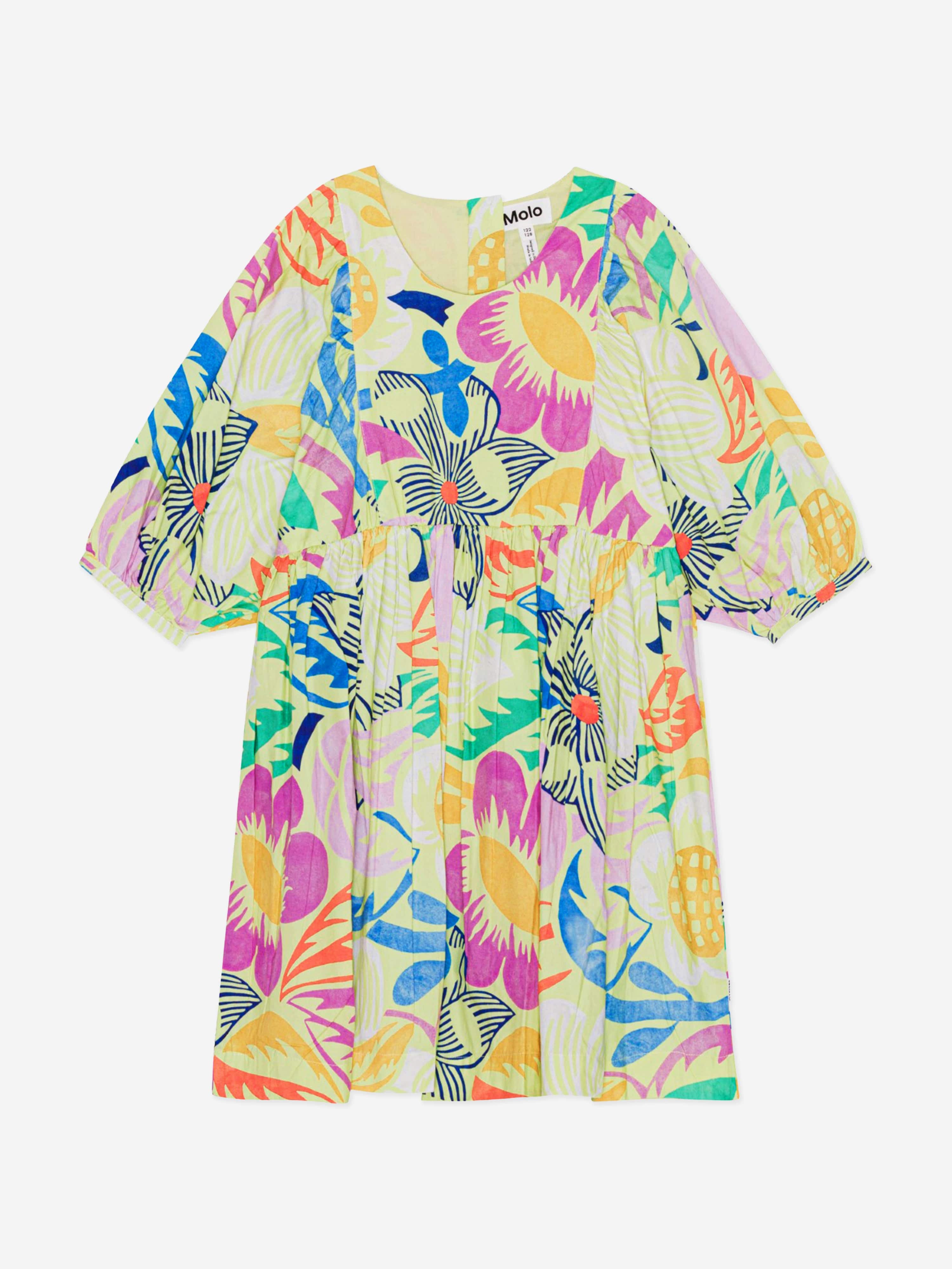 Molo Girls Floral Print Dress in Multicolour | Childsplay Clothing