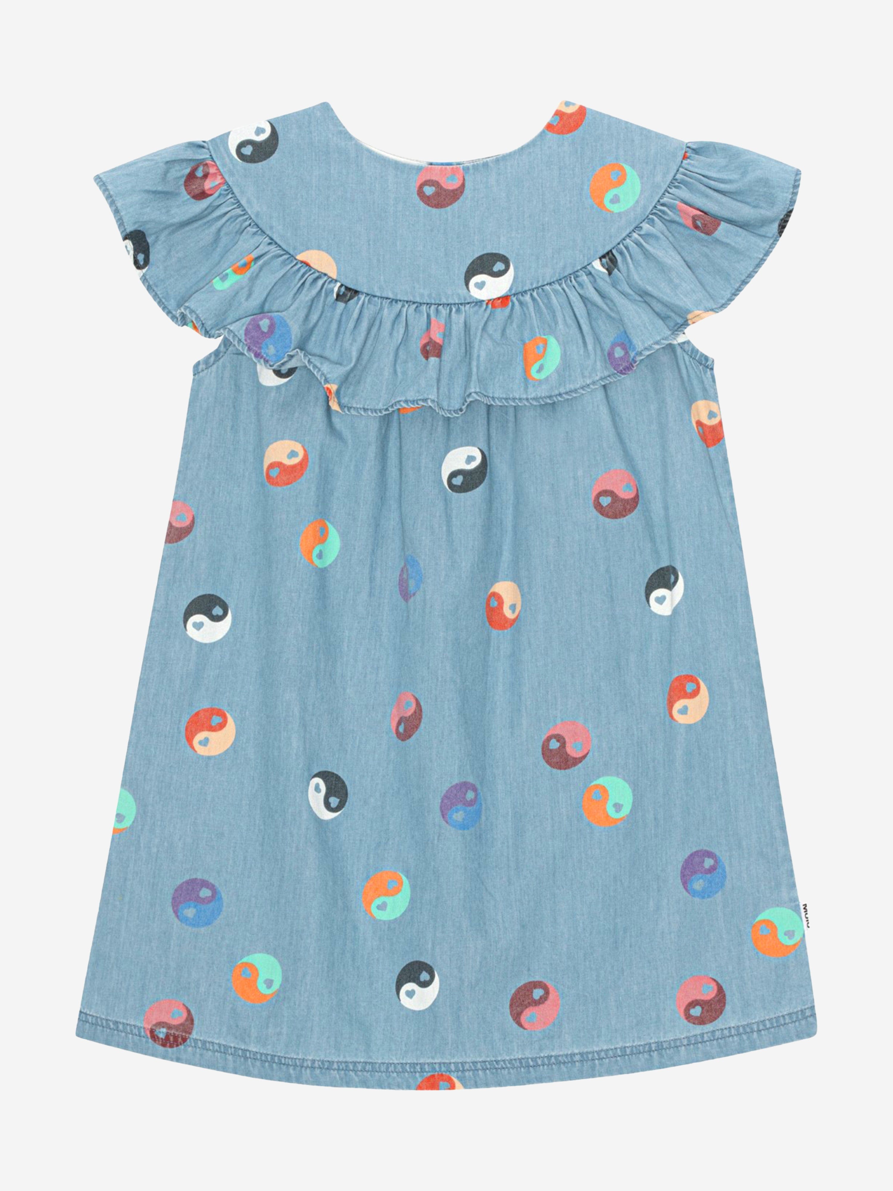 Molo Girls Yin Yang Dress in Blue | Childsplay Clothing