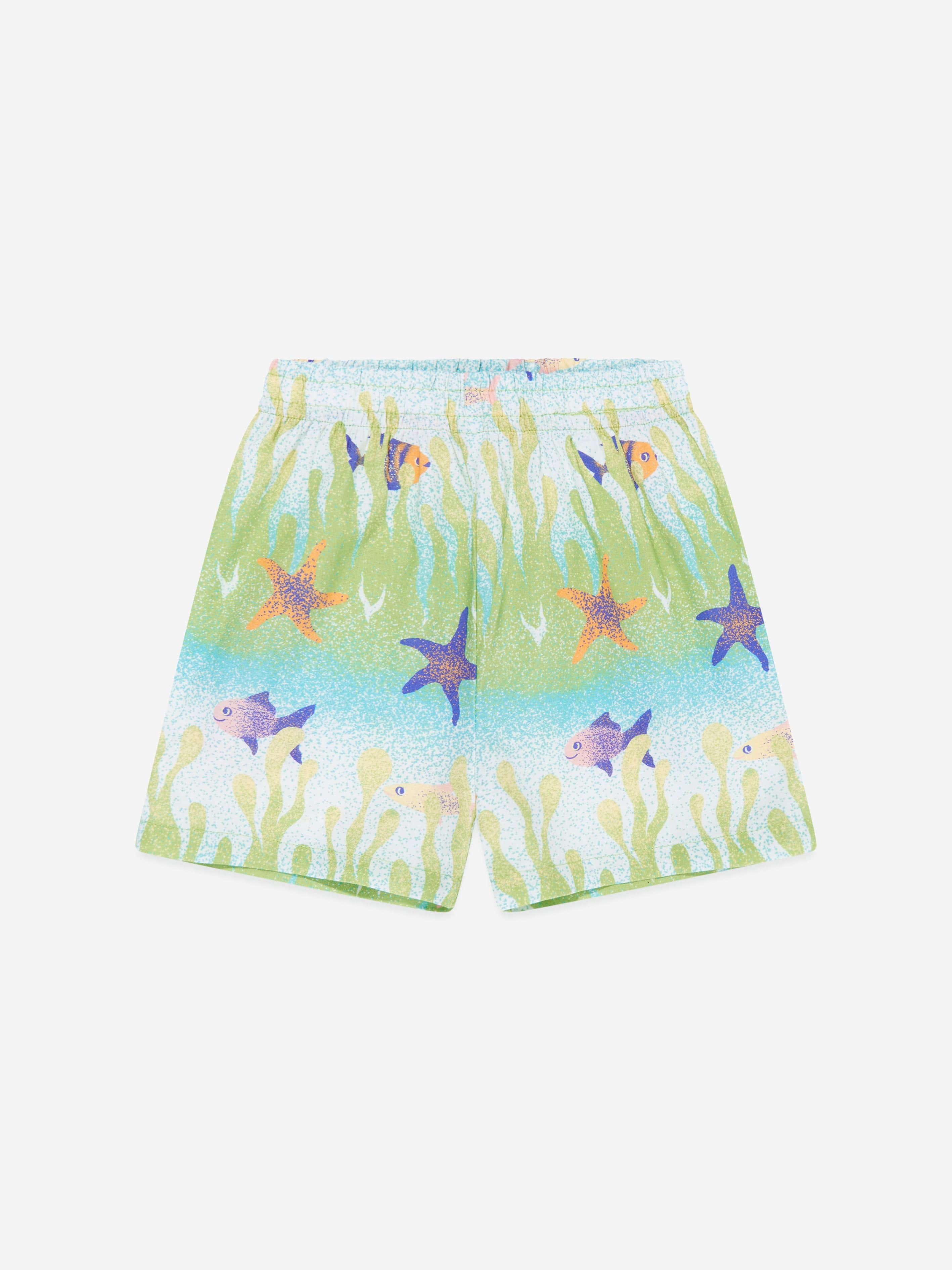 Molo Baby Boys Under The Sea Shorts in Green | Childsplay Clothing