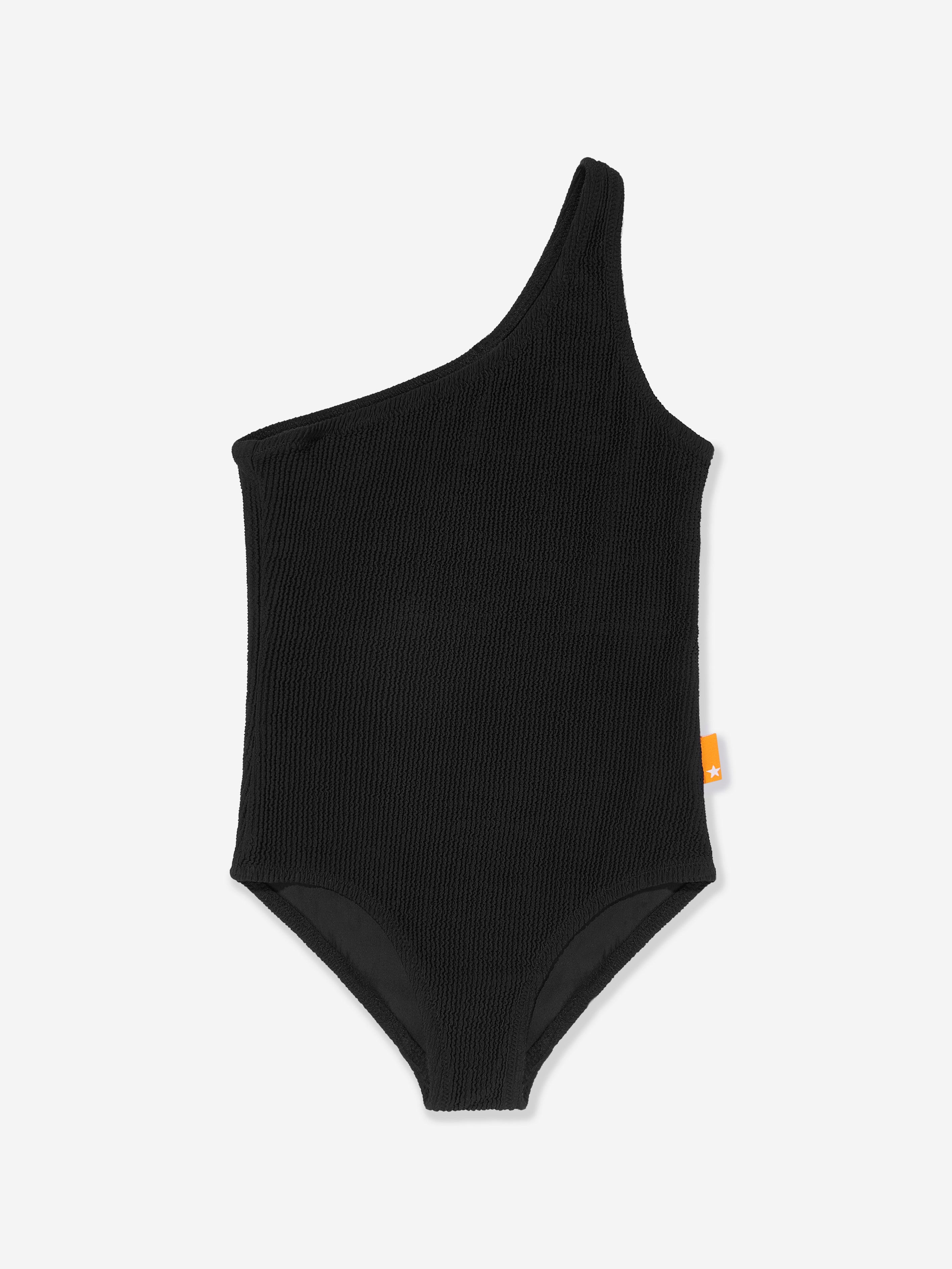 Molo Girls Nai Solid Swimsuit in Black (UPF50+) | Childsplay Clothing