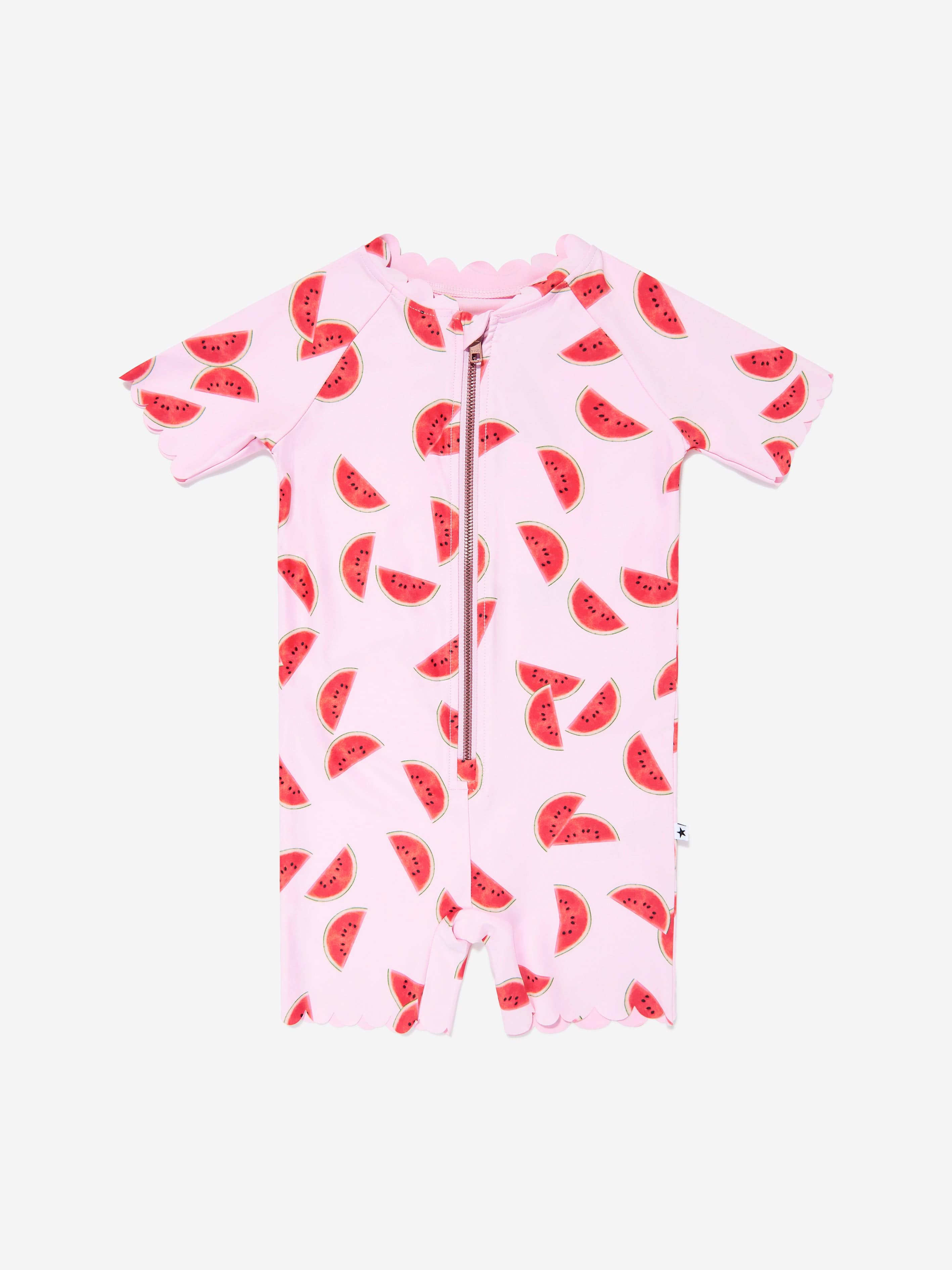 Molo Girls Nolu Melon Swimsuit in Pink (UPF50+) | Childsplay Clothing