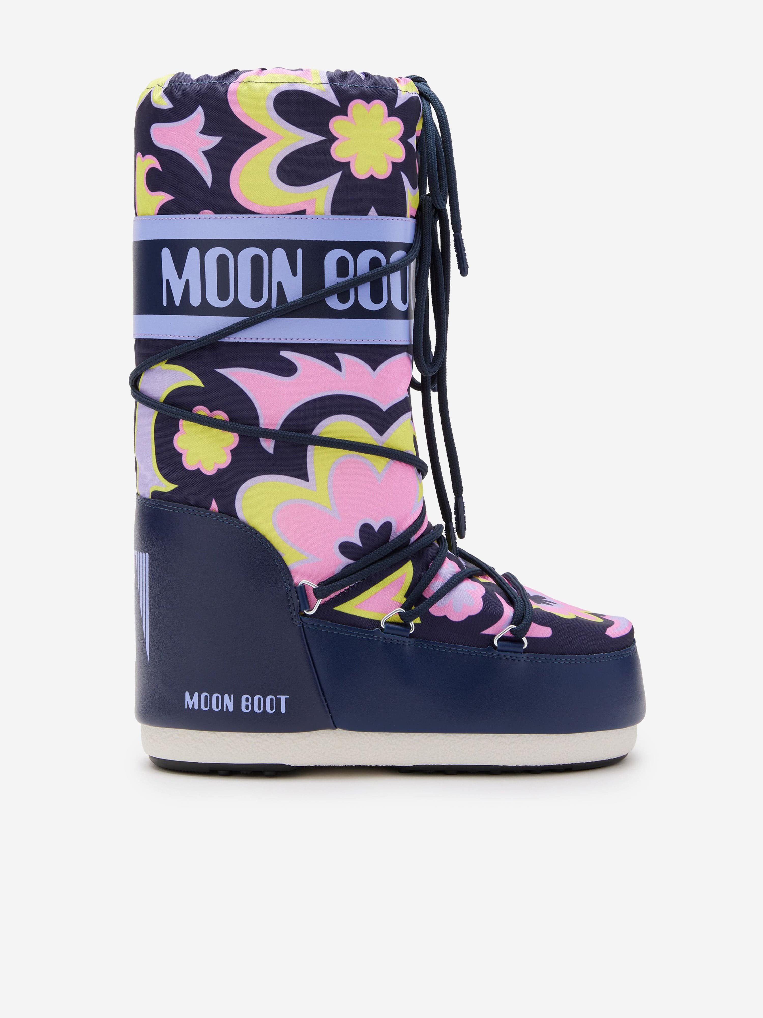 Moon Boot Girls Icon Flower Boots in Multicolour | Childsplay Clothing