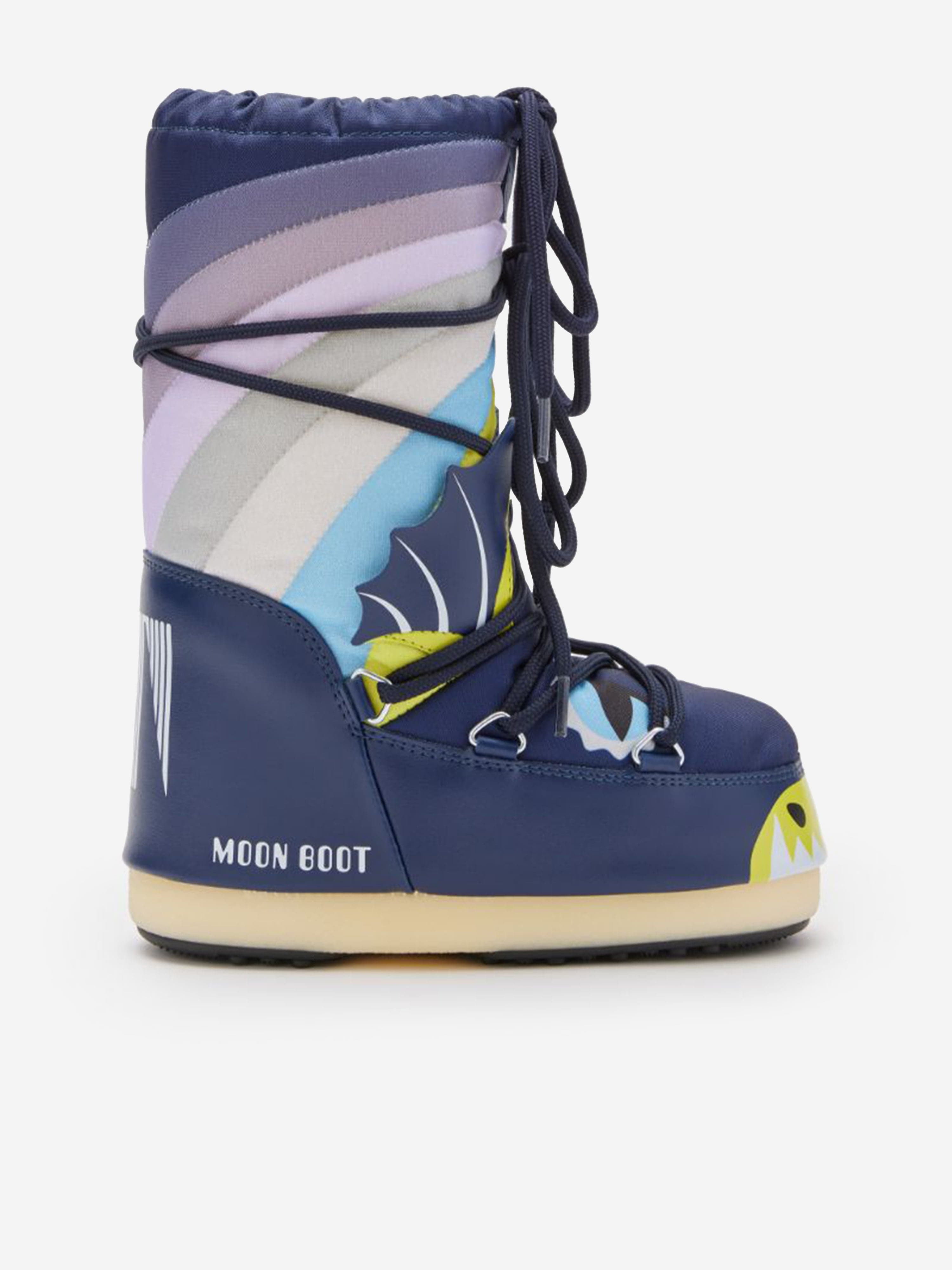 Moon Boot Boys Icon Dragon Boots in Blue | Childsplay Clothing