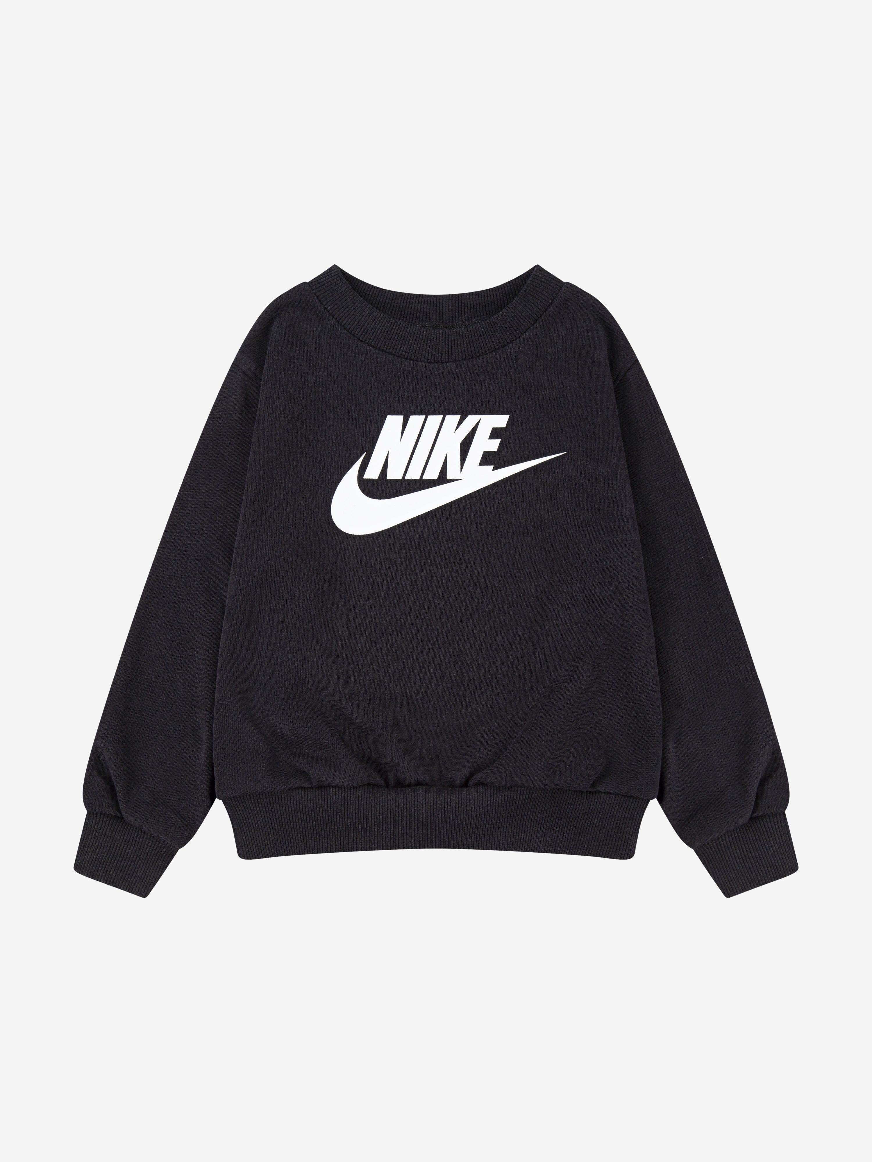 Nike Girls Logo Sweatshirt in Black | Childsplay Clothing