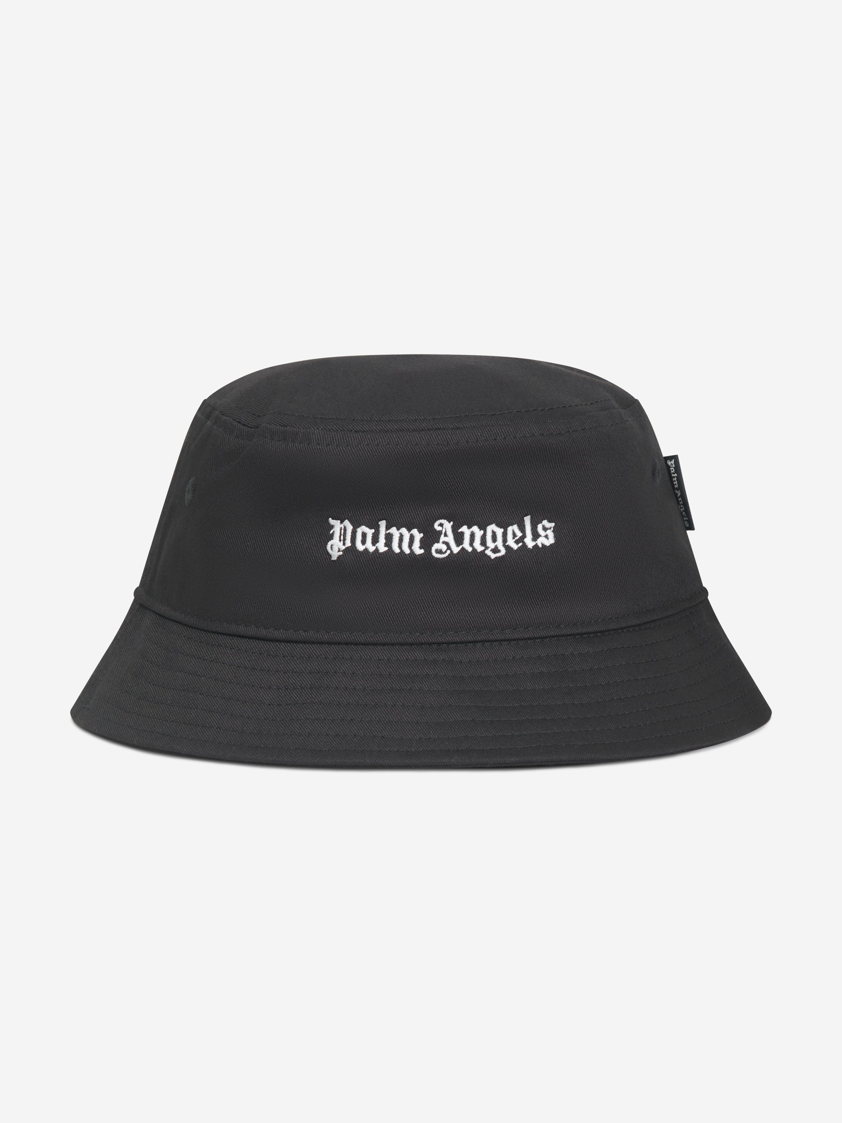 Palm Angels Girls Logo Bucket Hat in Black | Childsplay Clothing