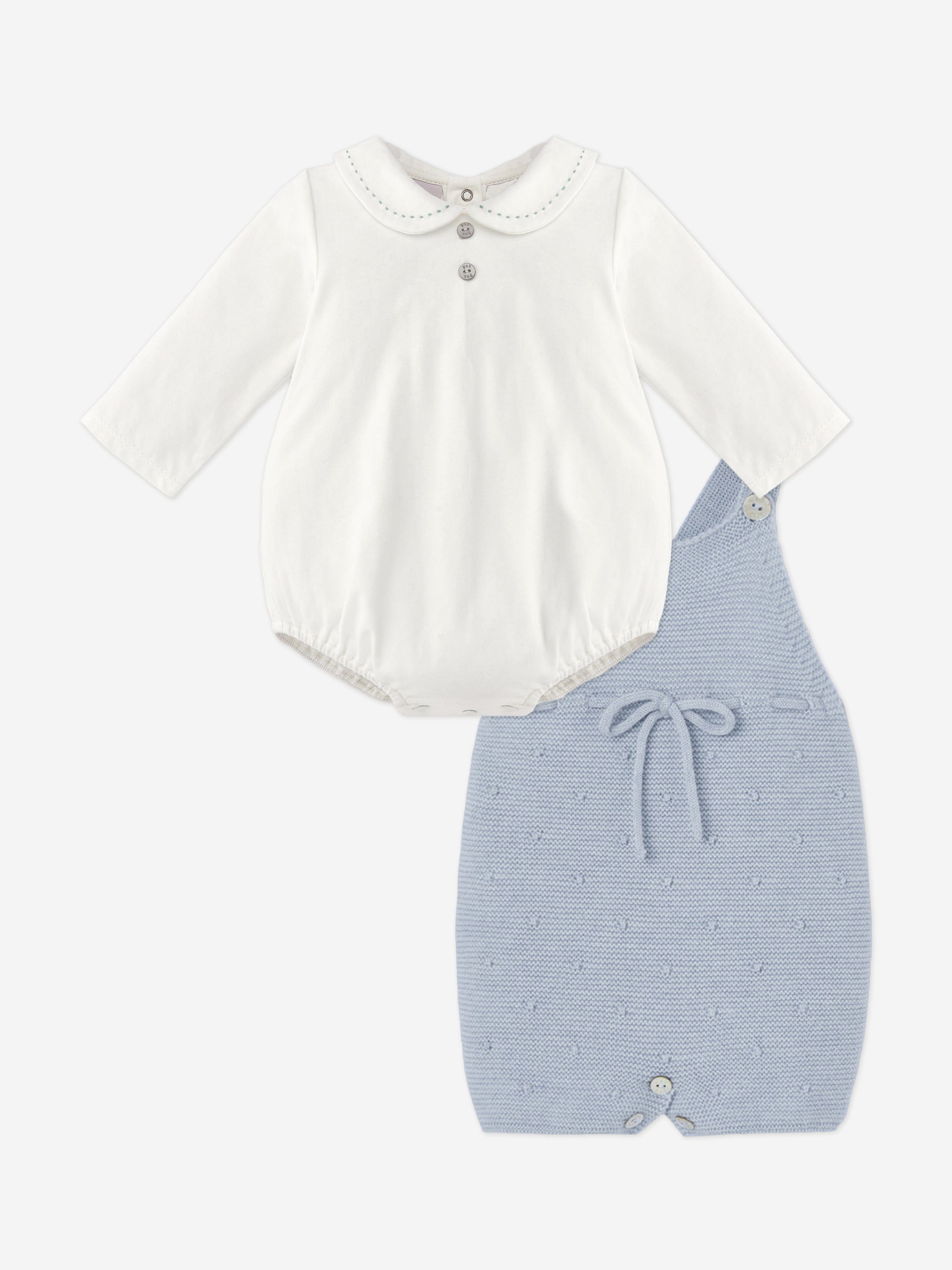 Paz Rodriguez Baby Boys Dungarees Set in Blue | Childsplay Clothing