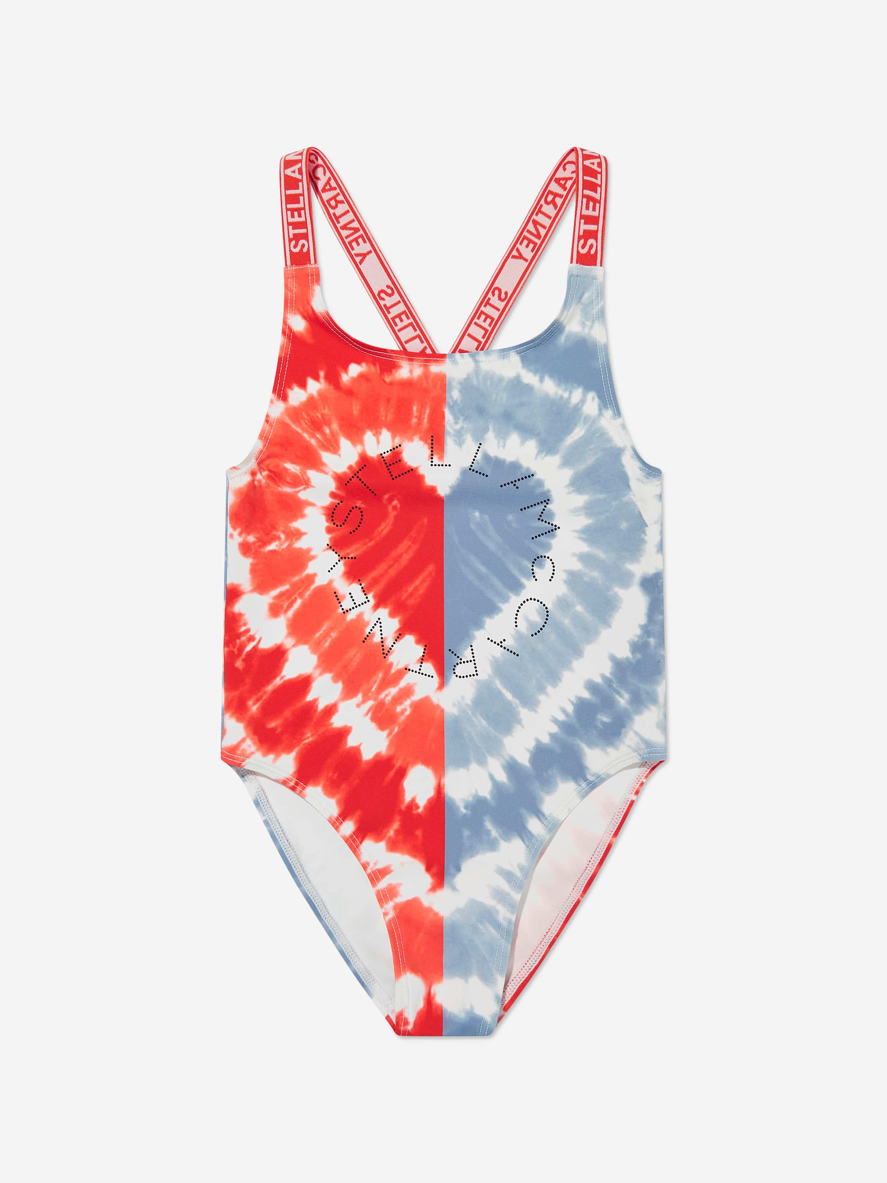 Stella McCartney Girls Tie-Dye Heart Swimsuit in Multicolour ...
