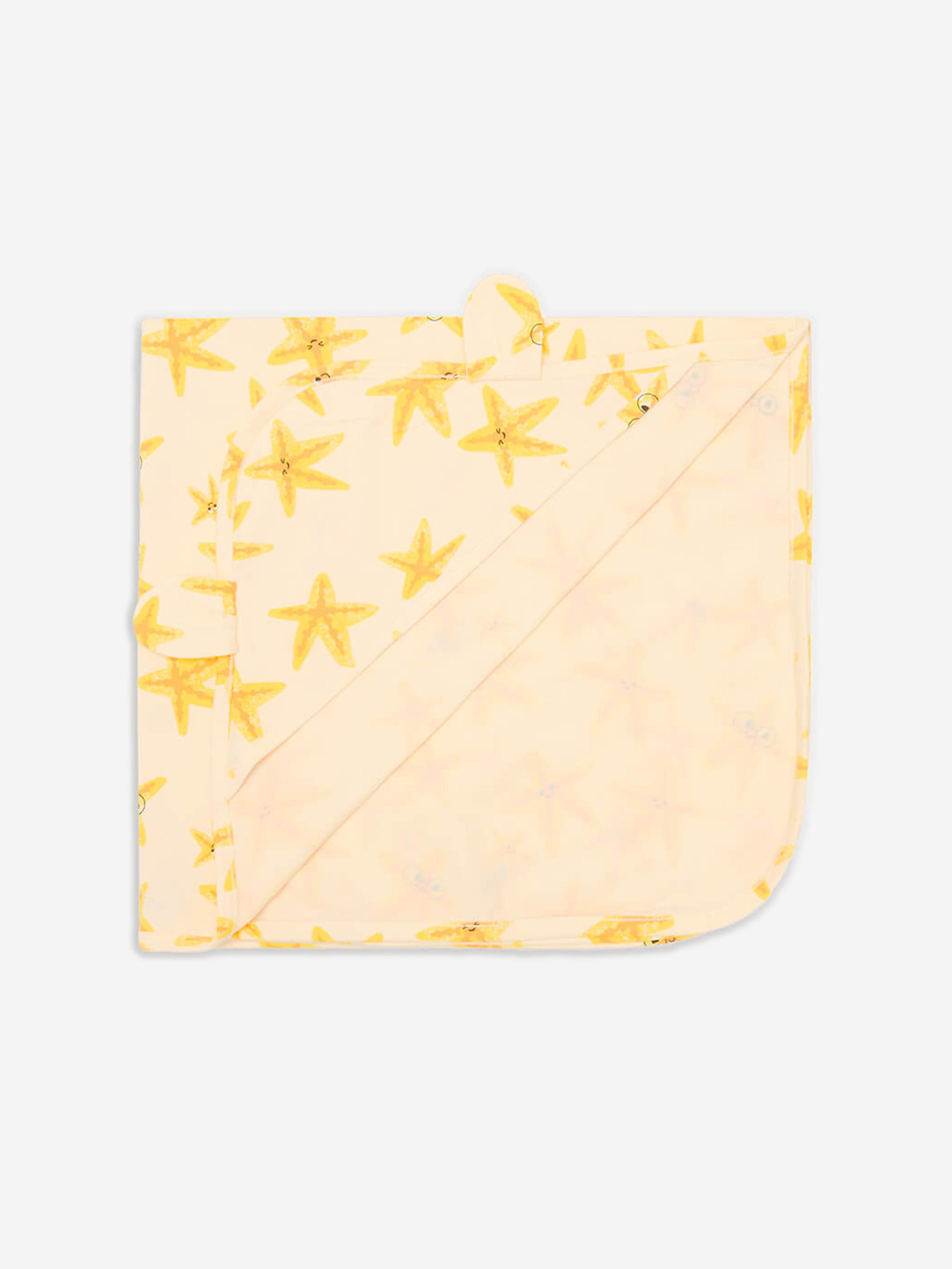 The Bonnie Mob Baby Girls Starfish Shawl in Ivory | Childsplay Clothing