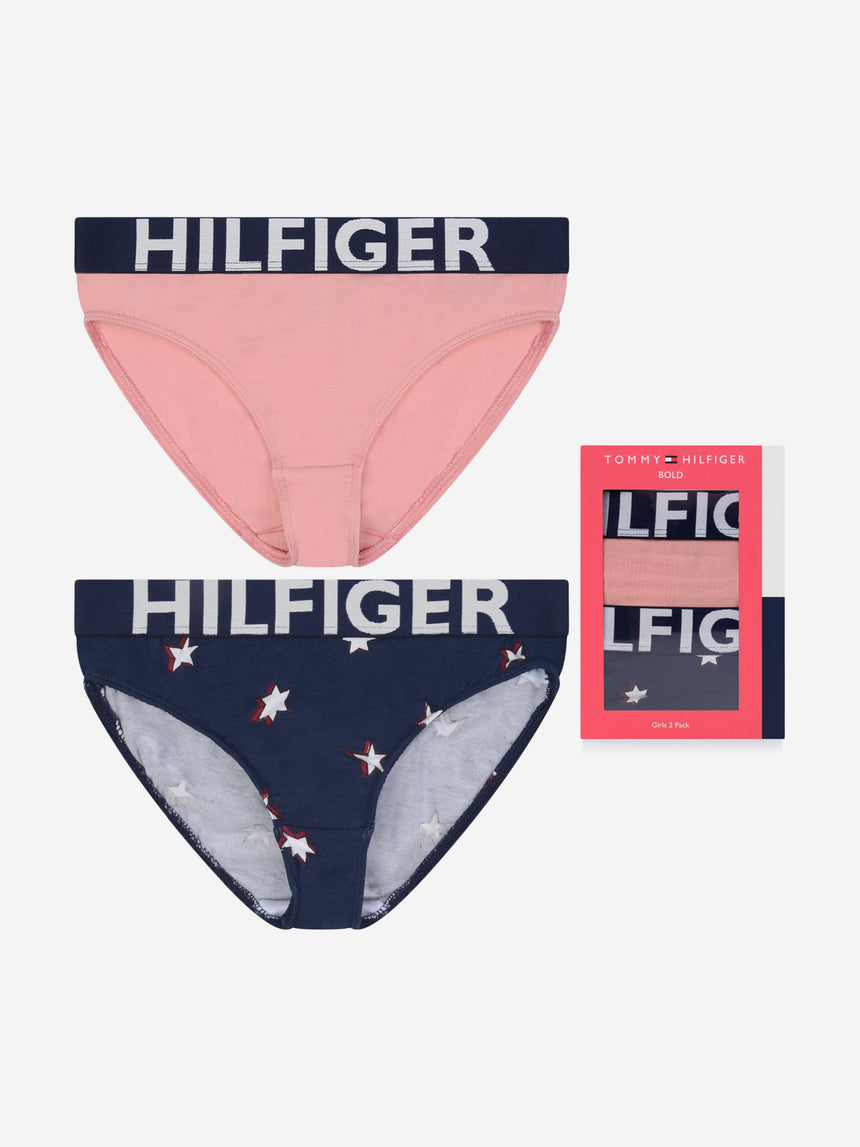 Girls & Pink Bikini Knickers Set (2 Pack) | Childsplay Clothing