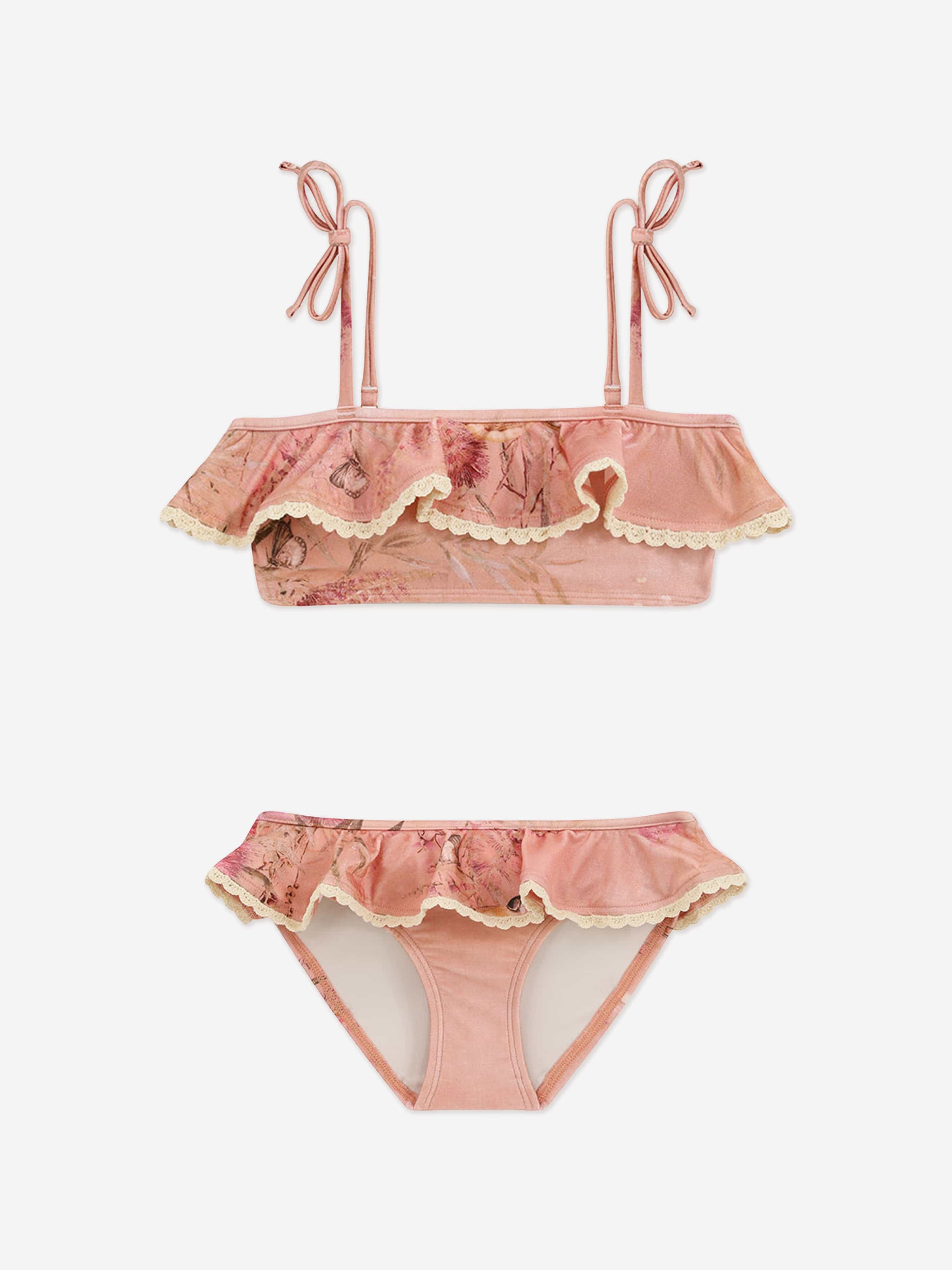 Zimmermann Girls Cascadian Trim Bikini in Pink | Childsplay Clothing