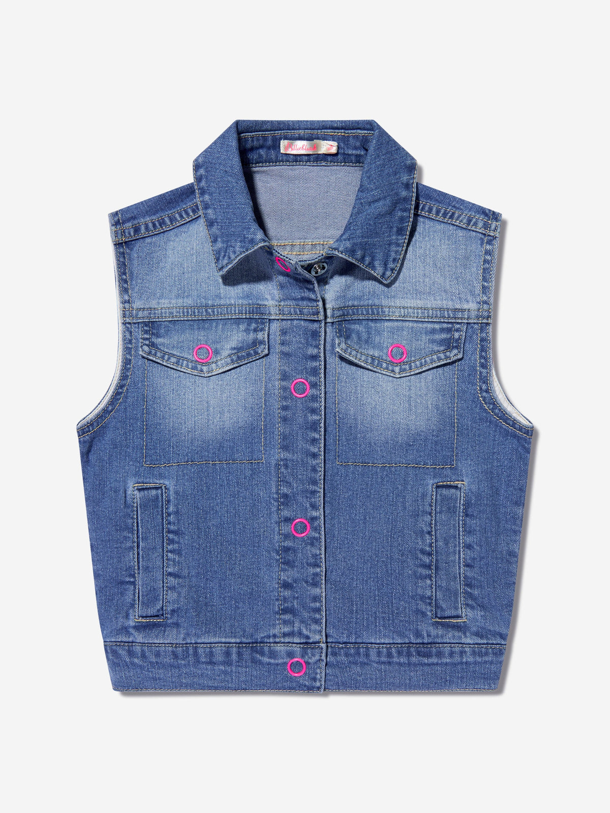 Billieblush Girls Denim Gilet in Blue | Childsplay Clothing