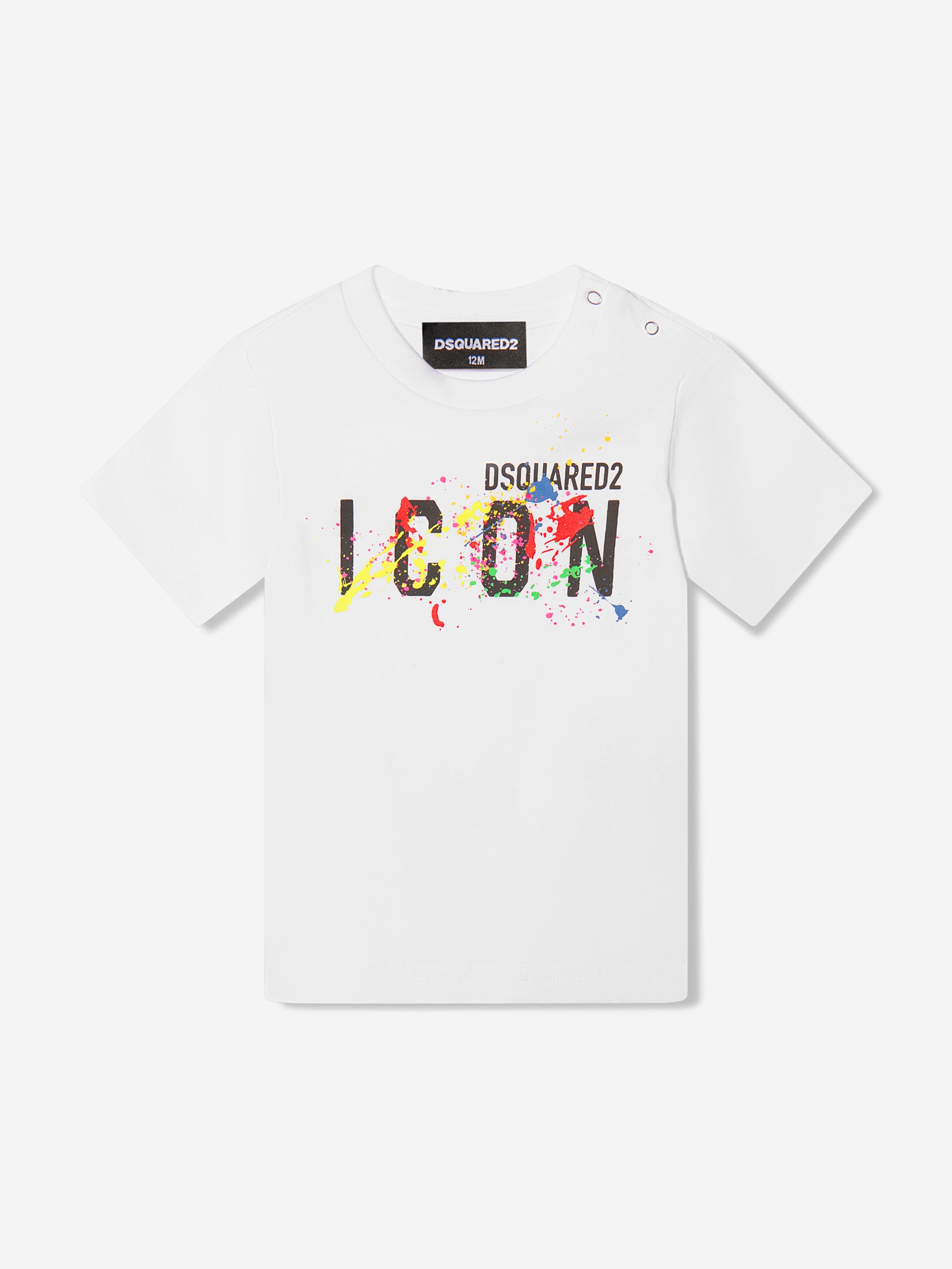 Dsquared2 Baby Paint Splatter Icon T-Shirt | Childsplay Clothing