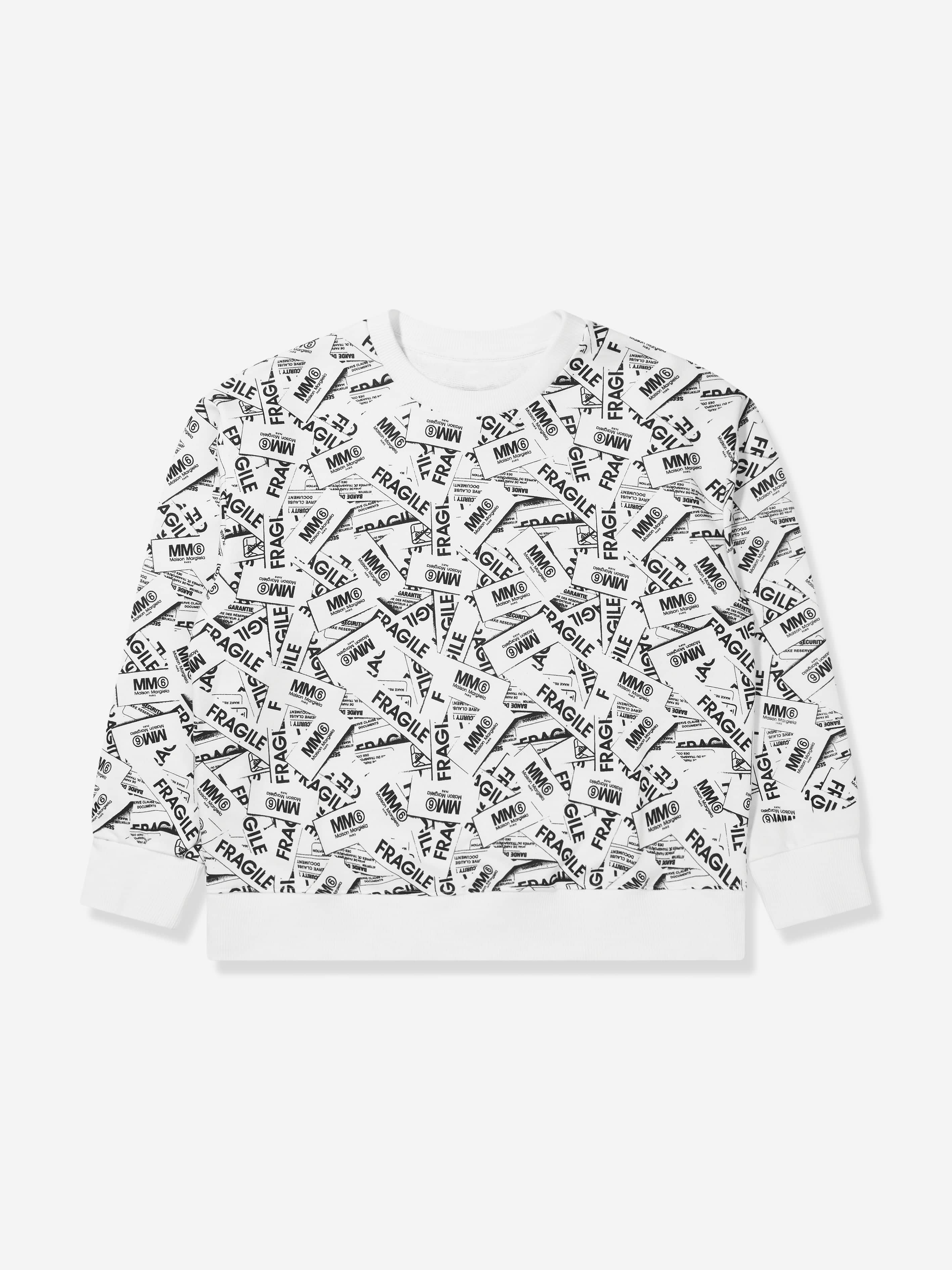 Kids Fragile Print Logo Sweatshirt | Childsplay Clothing