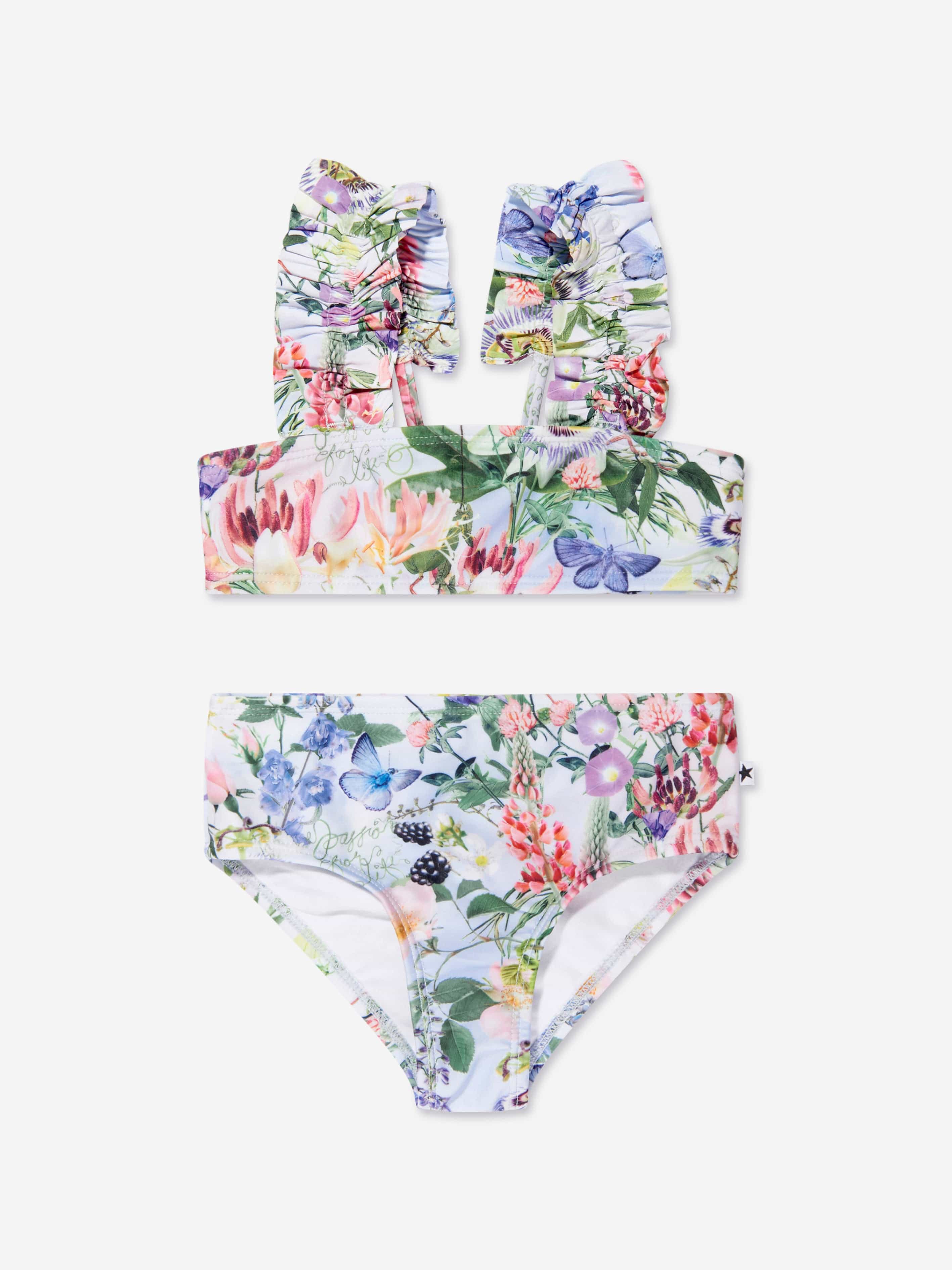Molo Girls Floral Print Bikini In Multicolour | Childsplay Clothing