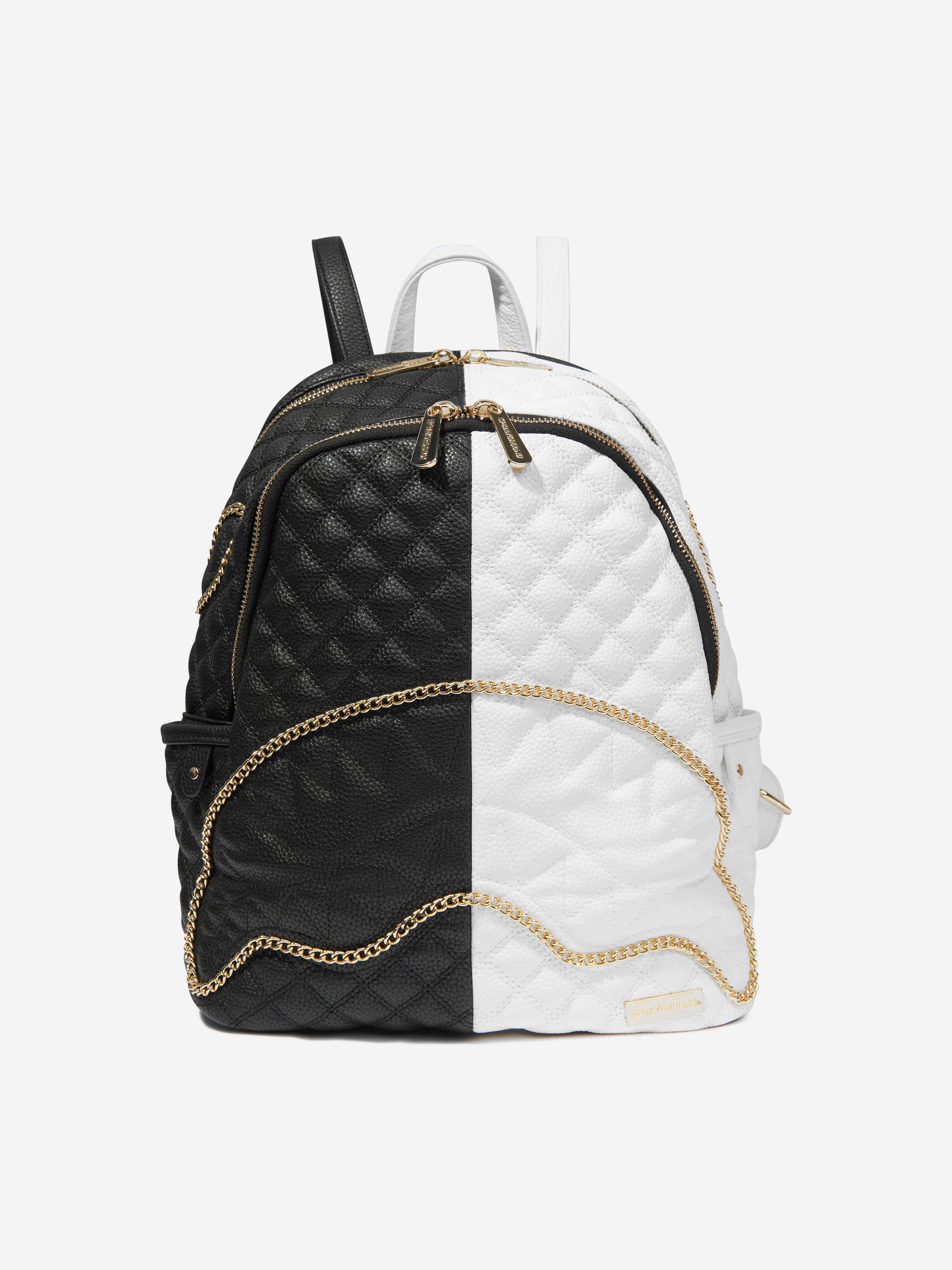 Sprayground Kids Split Quilt Shark Savage Backpack in Black (29cm ...